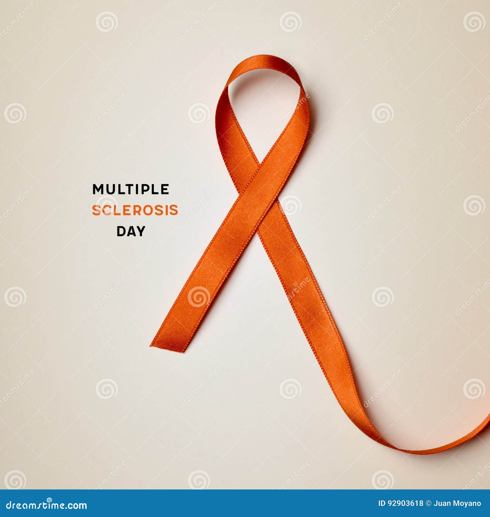 Orange Ribbon and Text Multiple Sclerosis Day Stock Photo - Image of ...