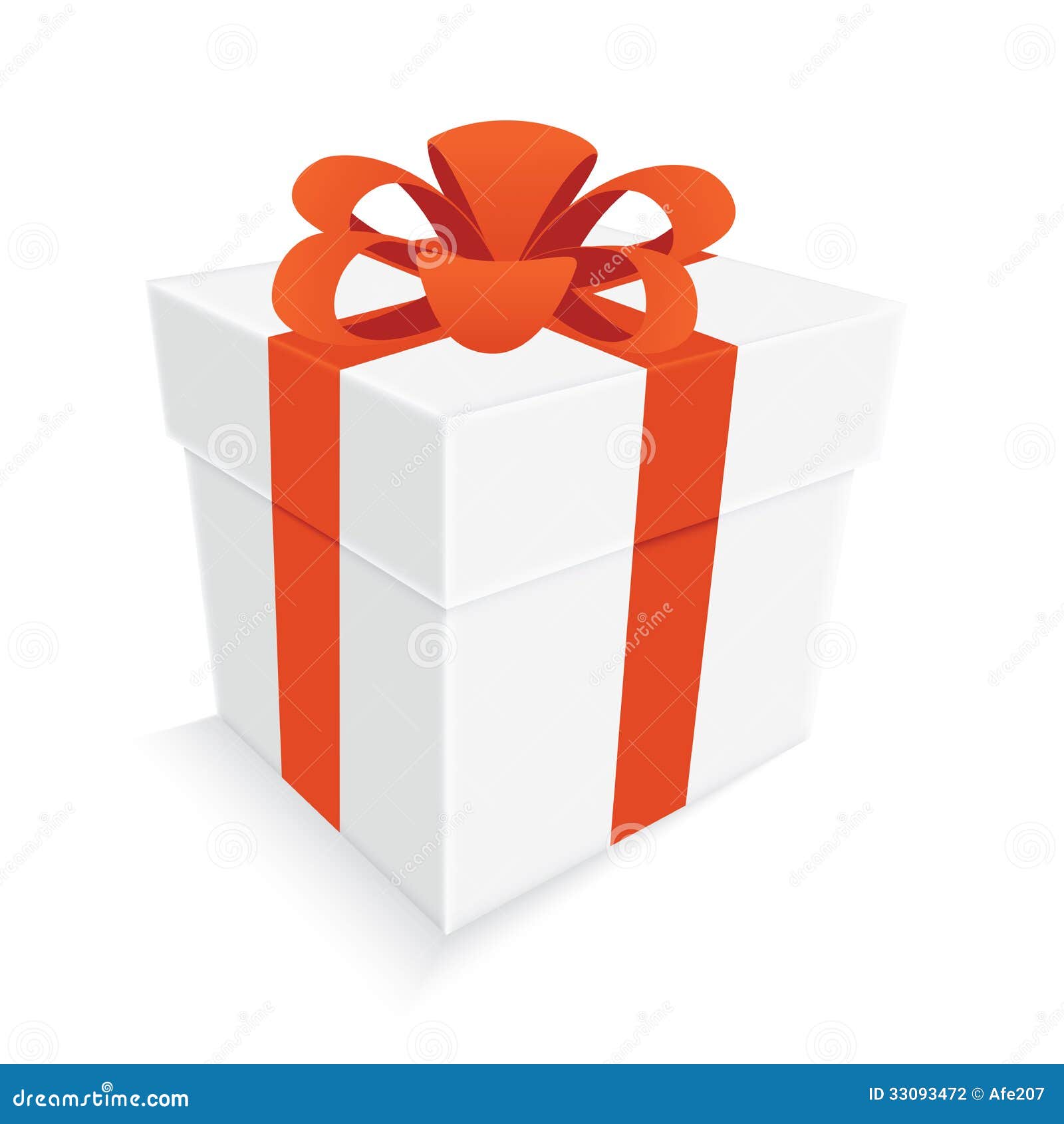 Orange Ribbon and White Gift Box Isolated Stock Vector - Illustration ... Orange Ribbon and White Gift Box Isolated Stock Vector - Illustration ...