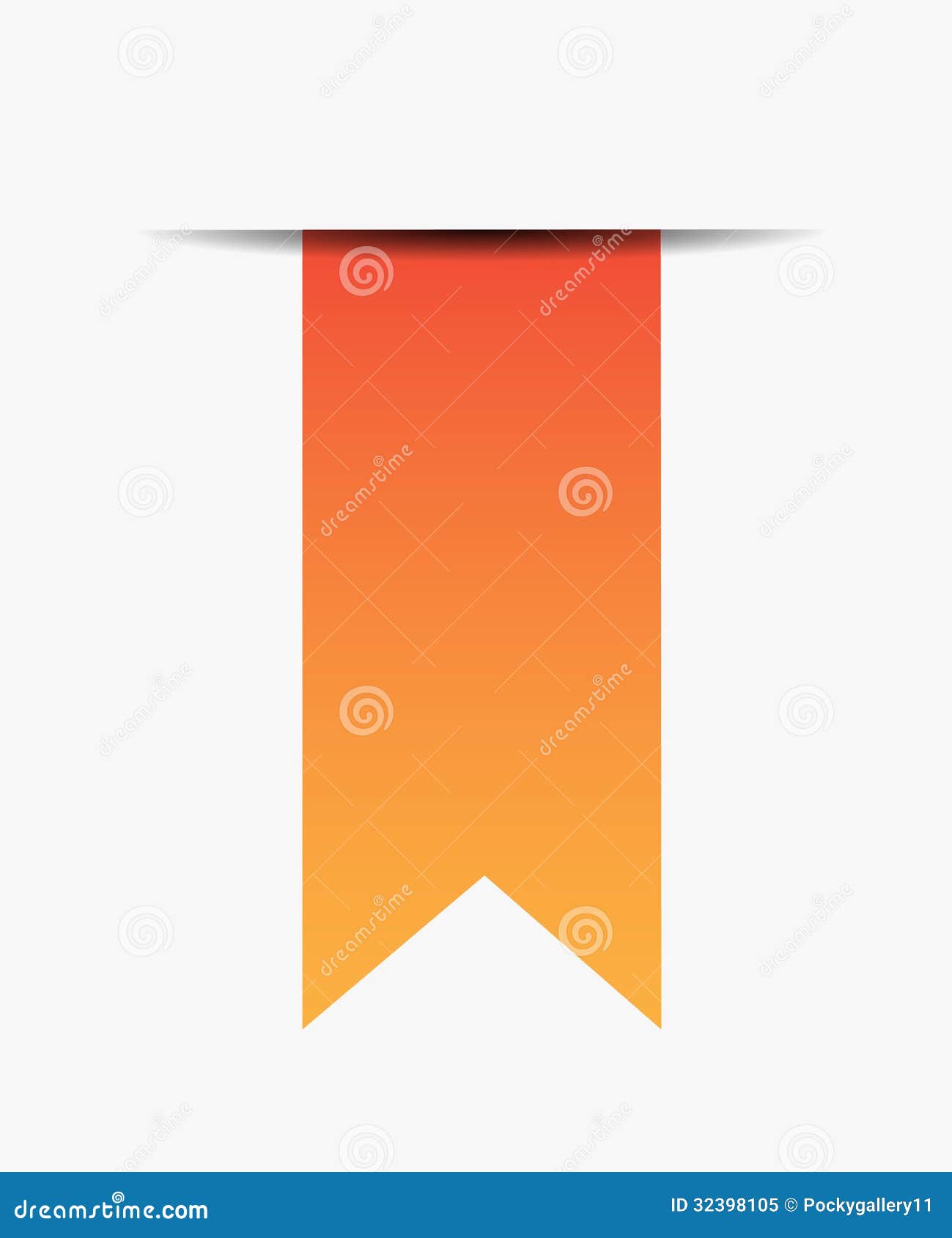 Orange ribbon on white stock vector. Illustration of celebrate - 32398105