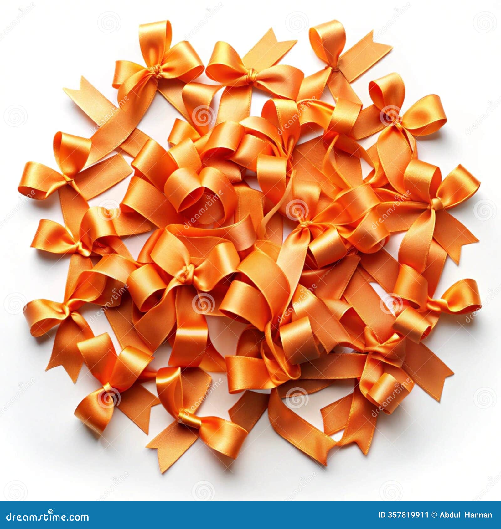 Orange ribbons stock illustration. Illustration of symbol - 357819911