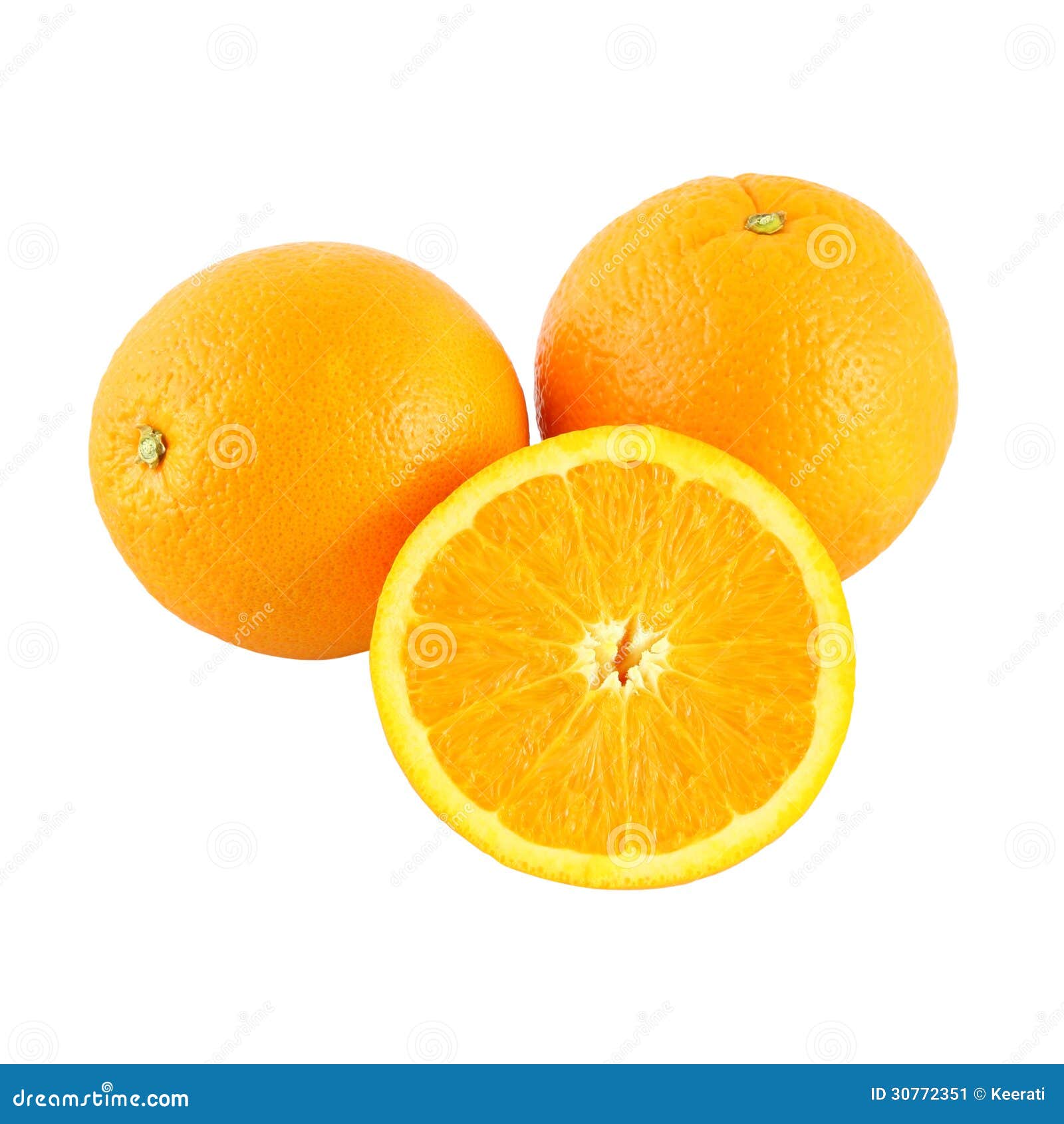 Orange and Riped Side Fruit Stock Image - Image of isolated, slice ...