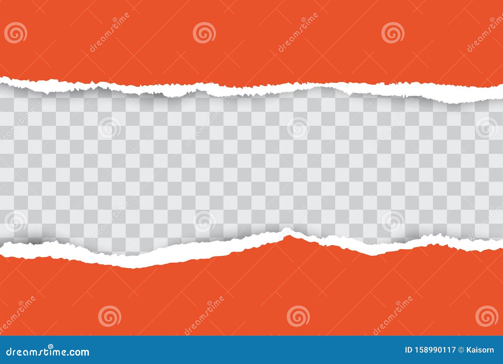 Orange Ripped Paper Background with Transparency Place for Your Text ...