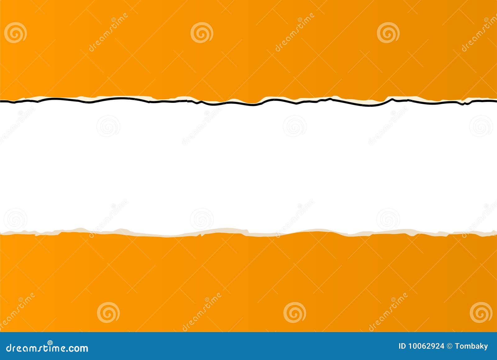Orange Ripped Wall Paper On White Background Cartoon Vector ...