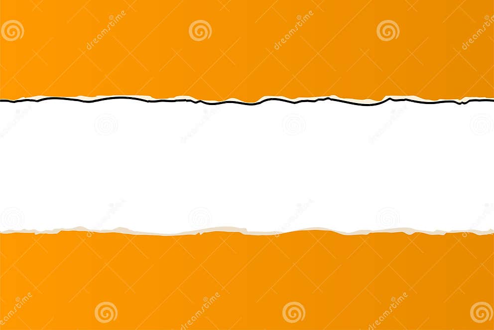 Orange ripped wallpaper stock vector. Illustration of pattern - 10062924