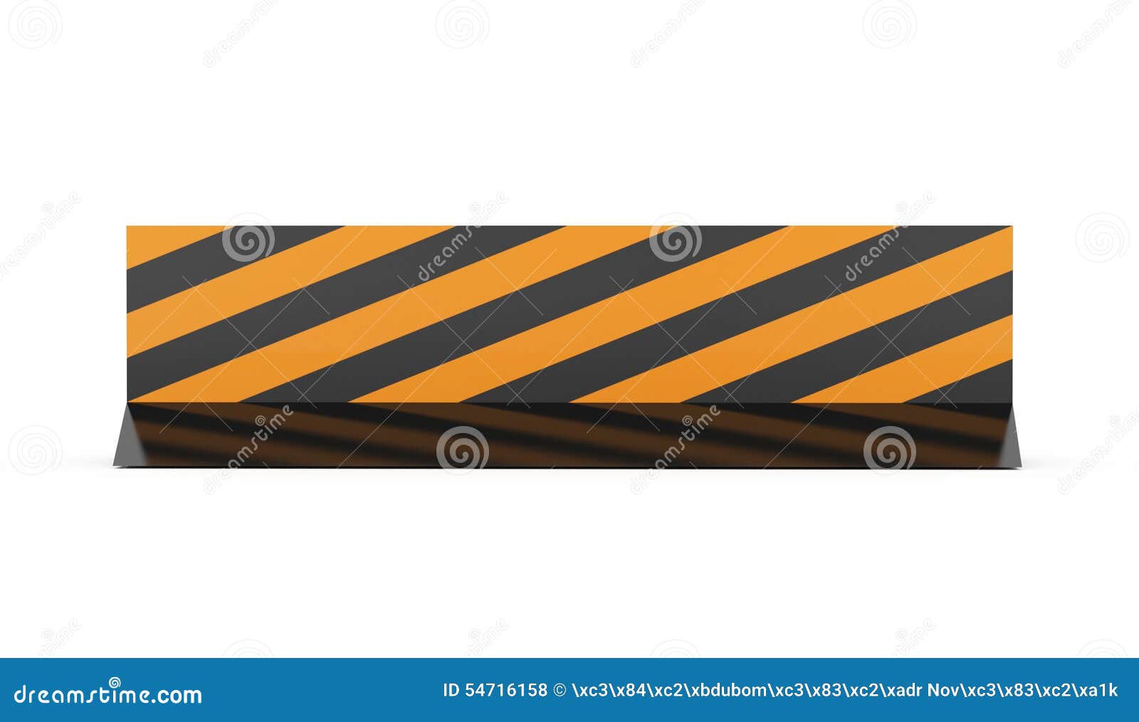 Orange Road Barrier Isolated on White Stock Illustration - Illustration ...