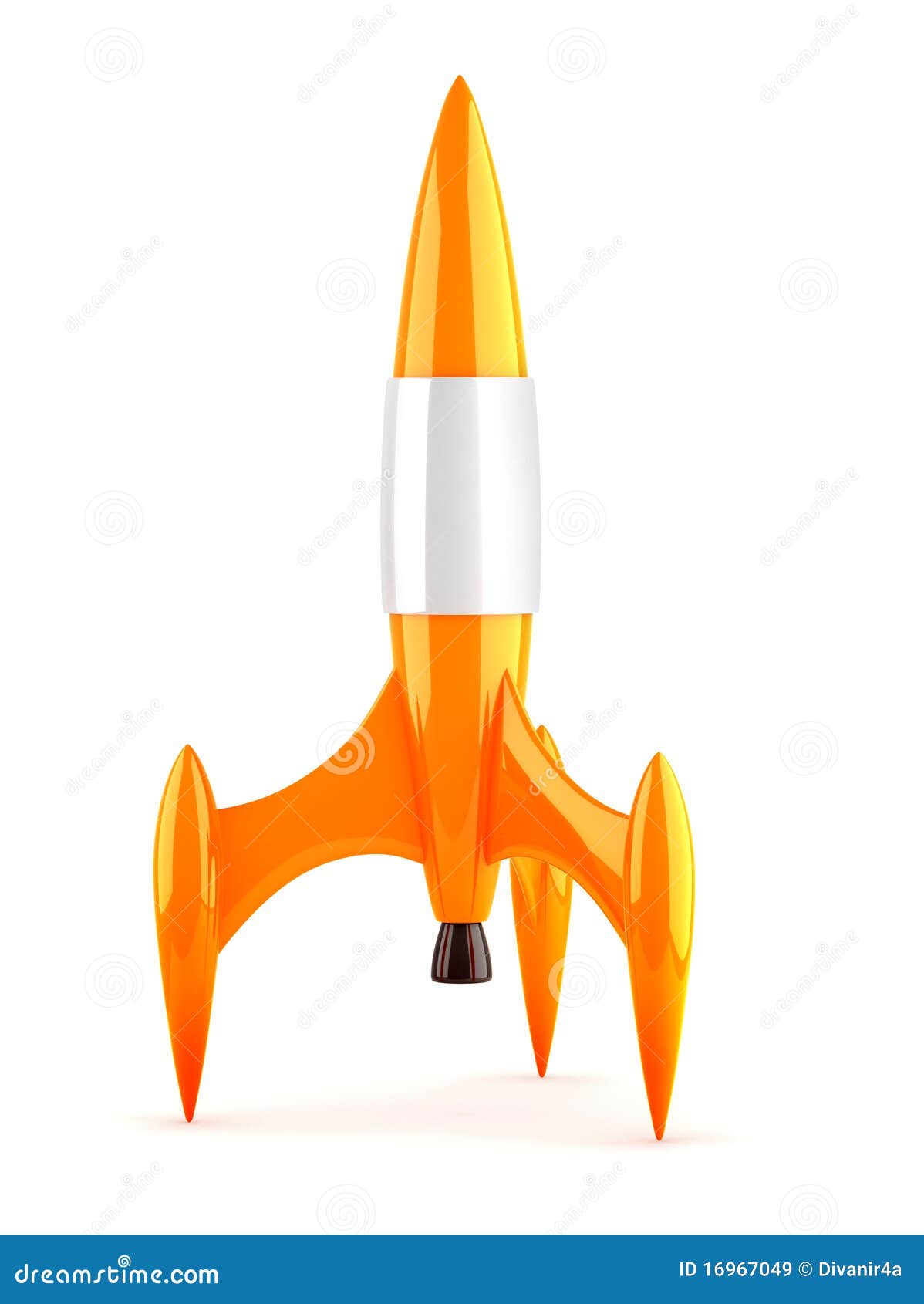 Orange rocket stock illustration. Illustration of technology - 16967049