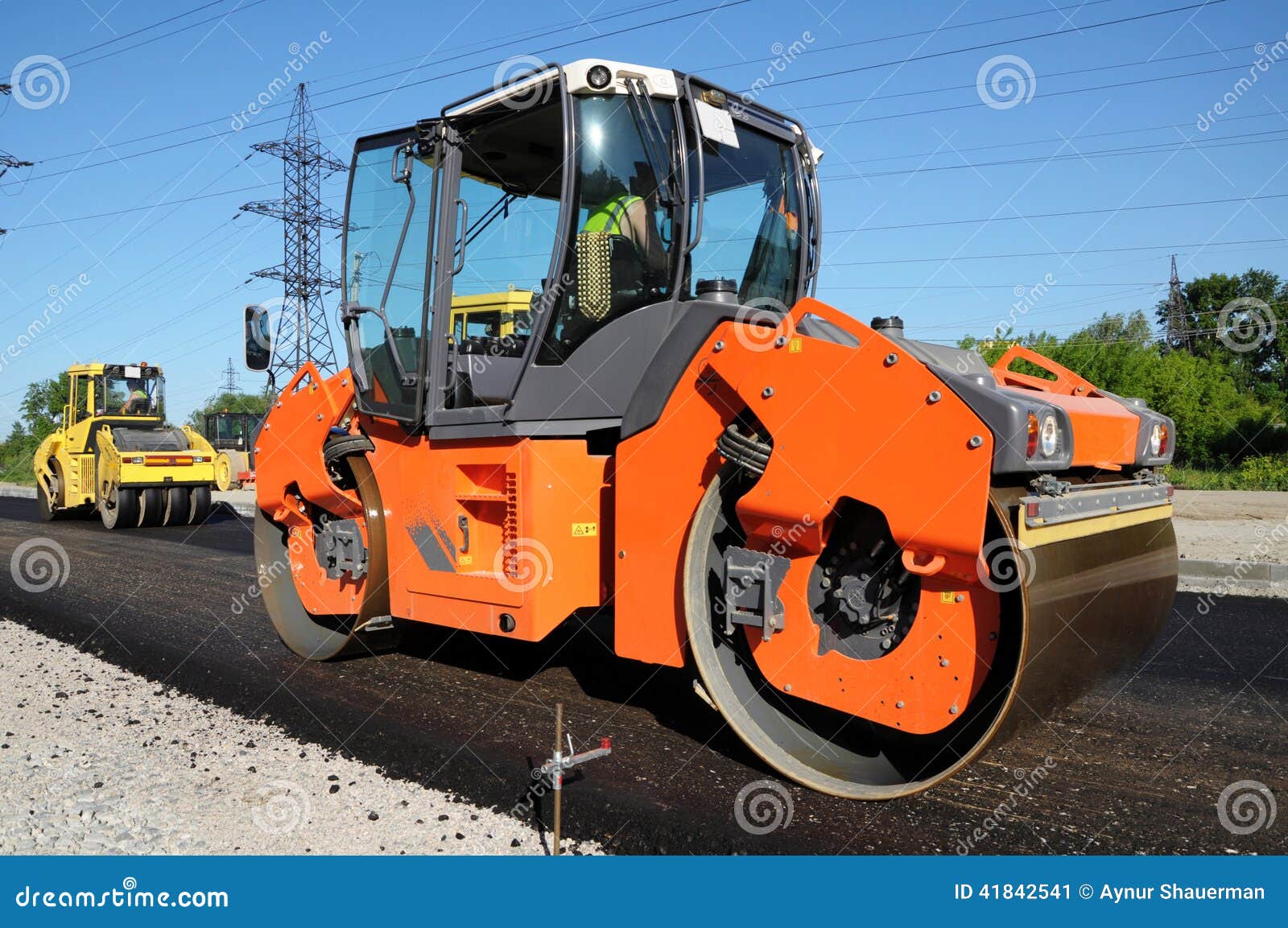 Orange Rolling Machinery Side Editorial Photo - Image of constructing ...