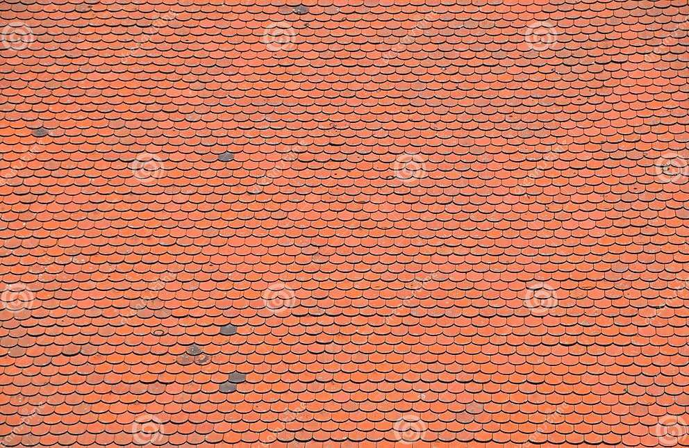 Orange Roof Tiles Creating a Repetitive Pattern Under Sunlight Stock ...