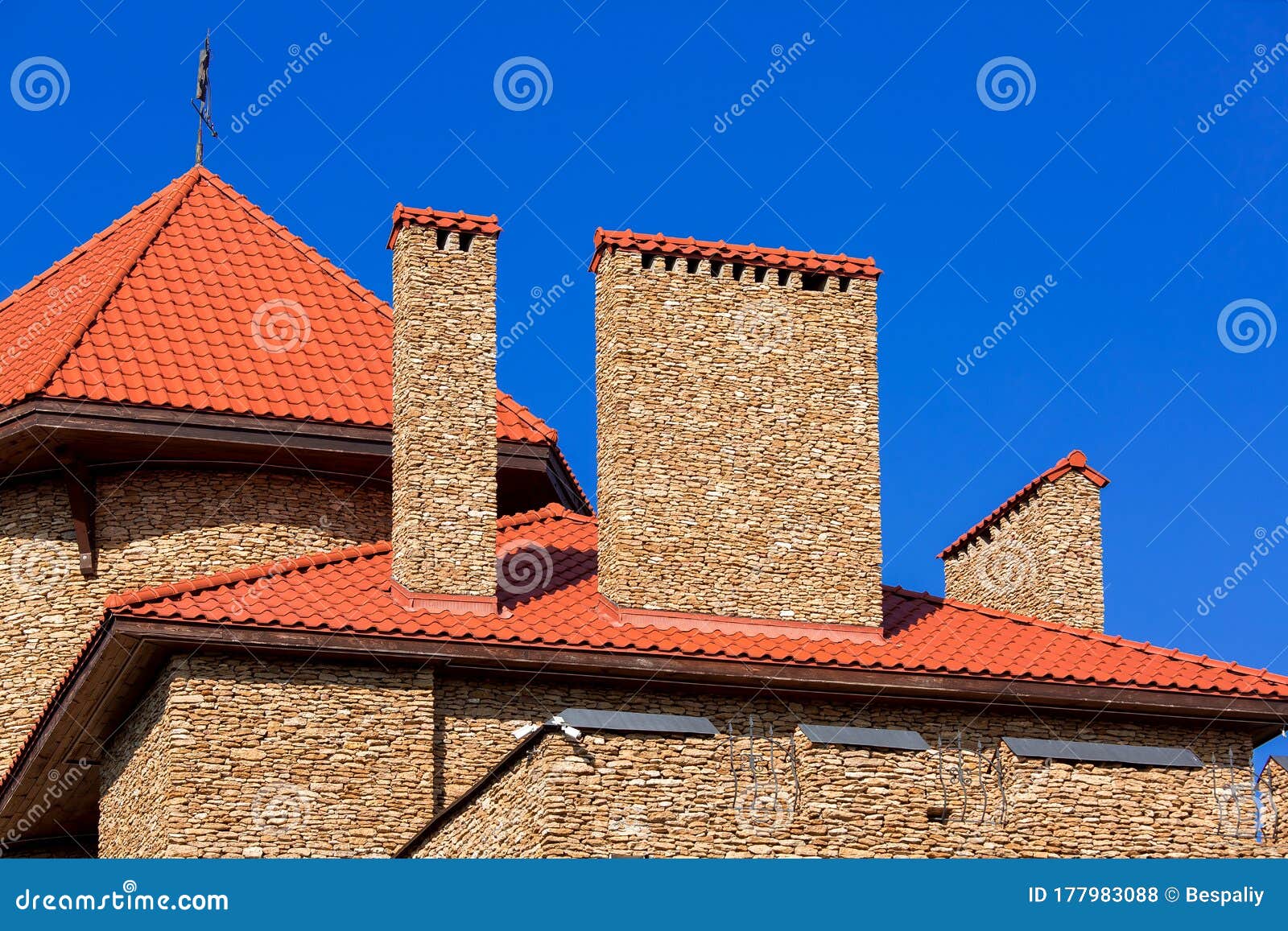 A Rooftop of a Ceramic Tile. Stock Photo - Image of home, detail: 177983088