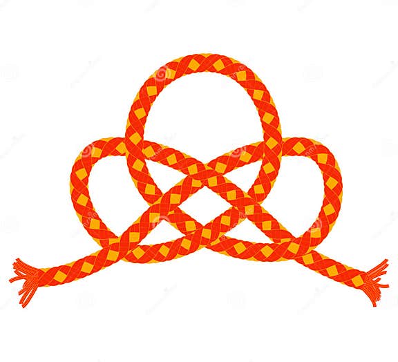 Orange knot stock vector. Illustration of lashing, border - 29844598