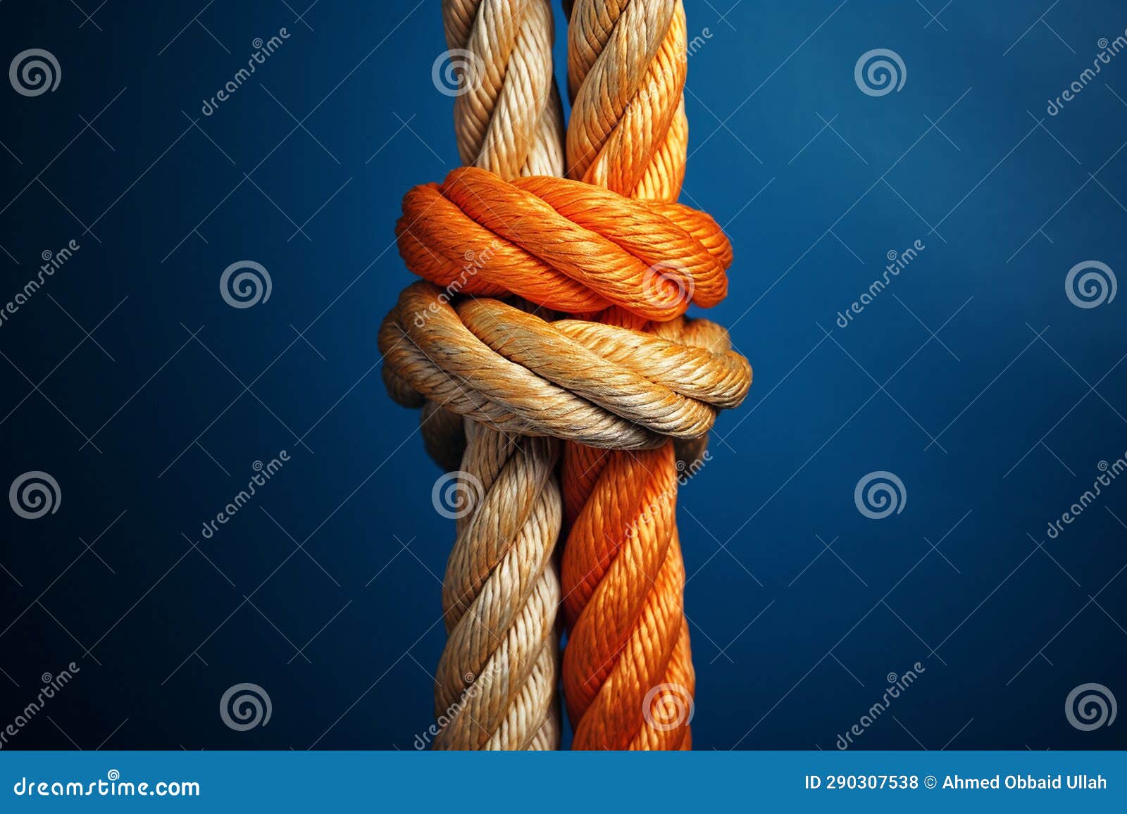 Orange Rope Tied Around Another. Generative by Ai Stock Illustration ...