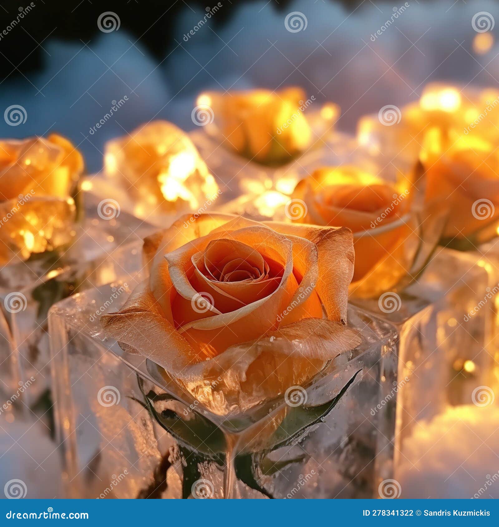 Frozen Roses Computer Generated Art Royalty-Free Stock Photo ...