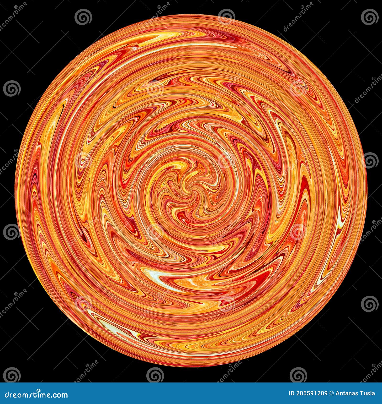 Orange round background stock illustration. Illustration of ornament ...
