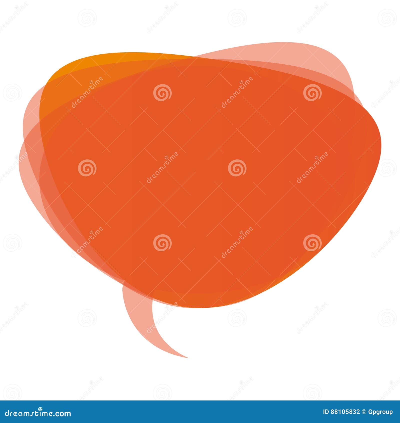 Orange Round Chat Bubble Icon Stock Illustration - Illustration of ...