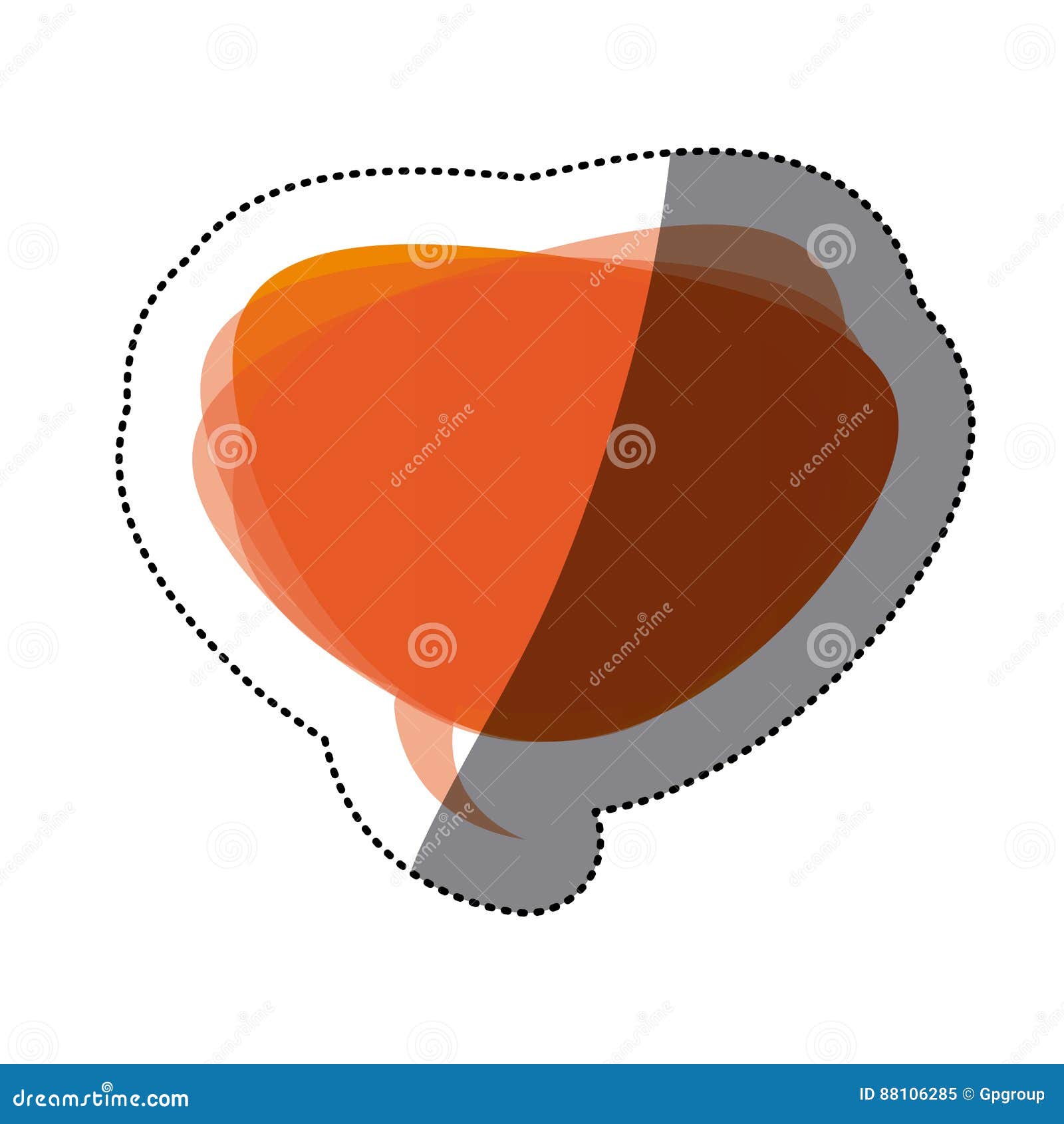 Orange Round Chat Bubble Icon Stock Illustration - Illustration of ...