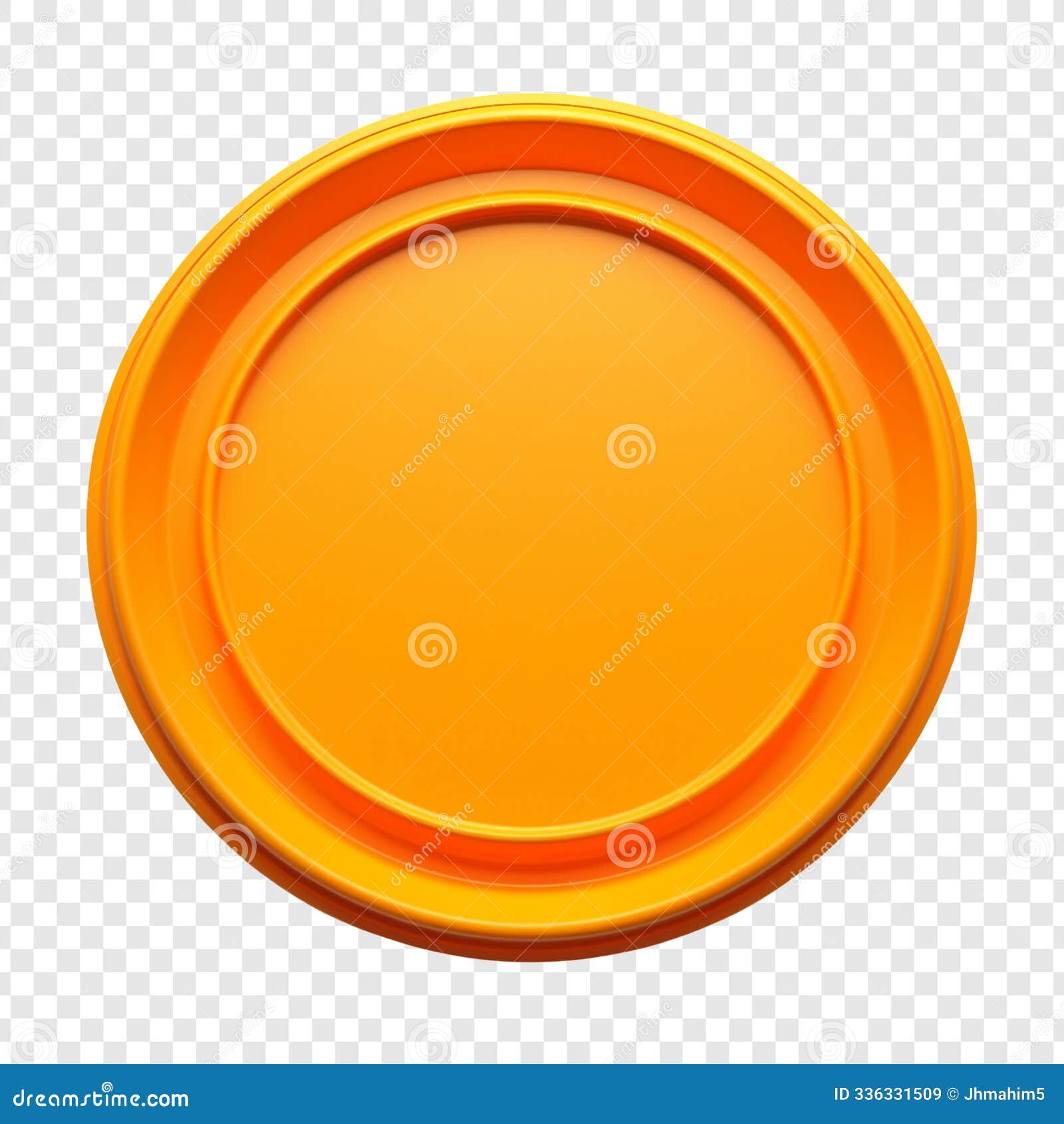 Orange Round 3D stock illustration. Illustration of background - 336331509