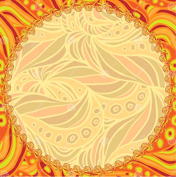 Orange round frame stock vector. Illustration of invitation - 31645153