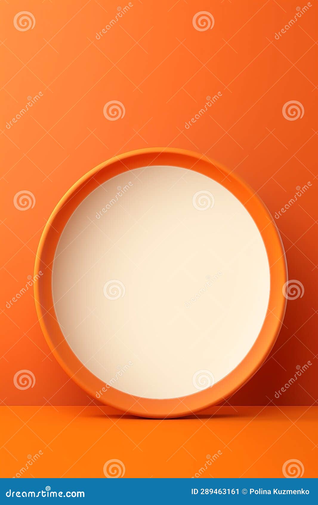 Orange Round Frame Mockup. Blank Template for Present Stock ...