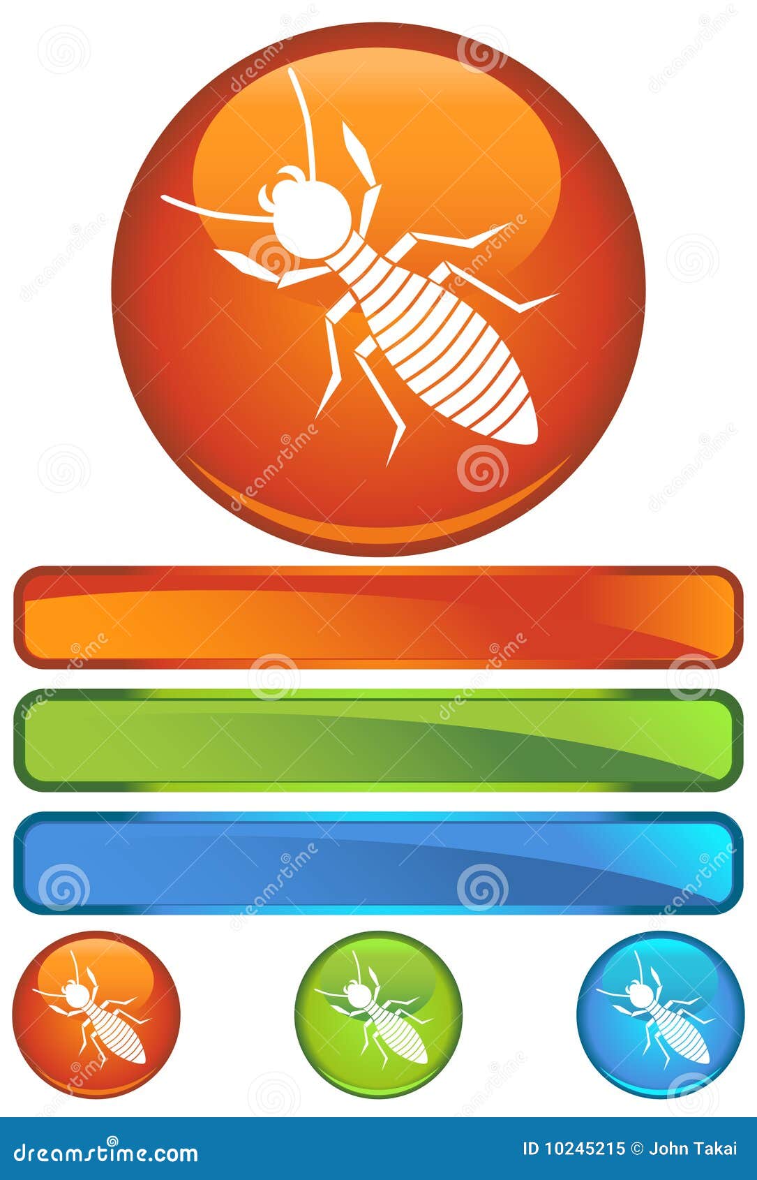 Orange Round Icon - Termite Stock Vector - Illustration of black ...