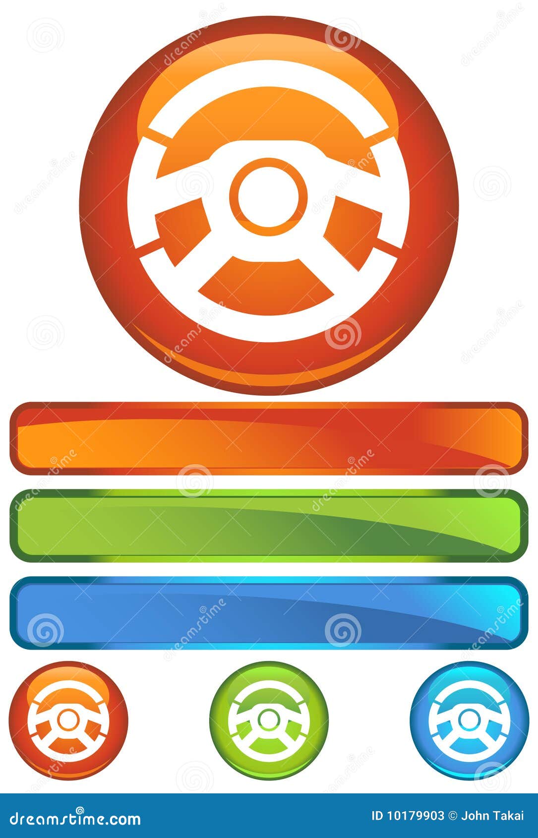 Orange Round Icon - Wheel stock vector. Illustration of steering - 10179903