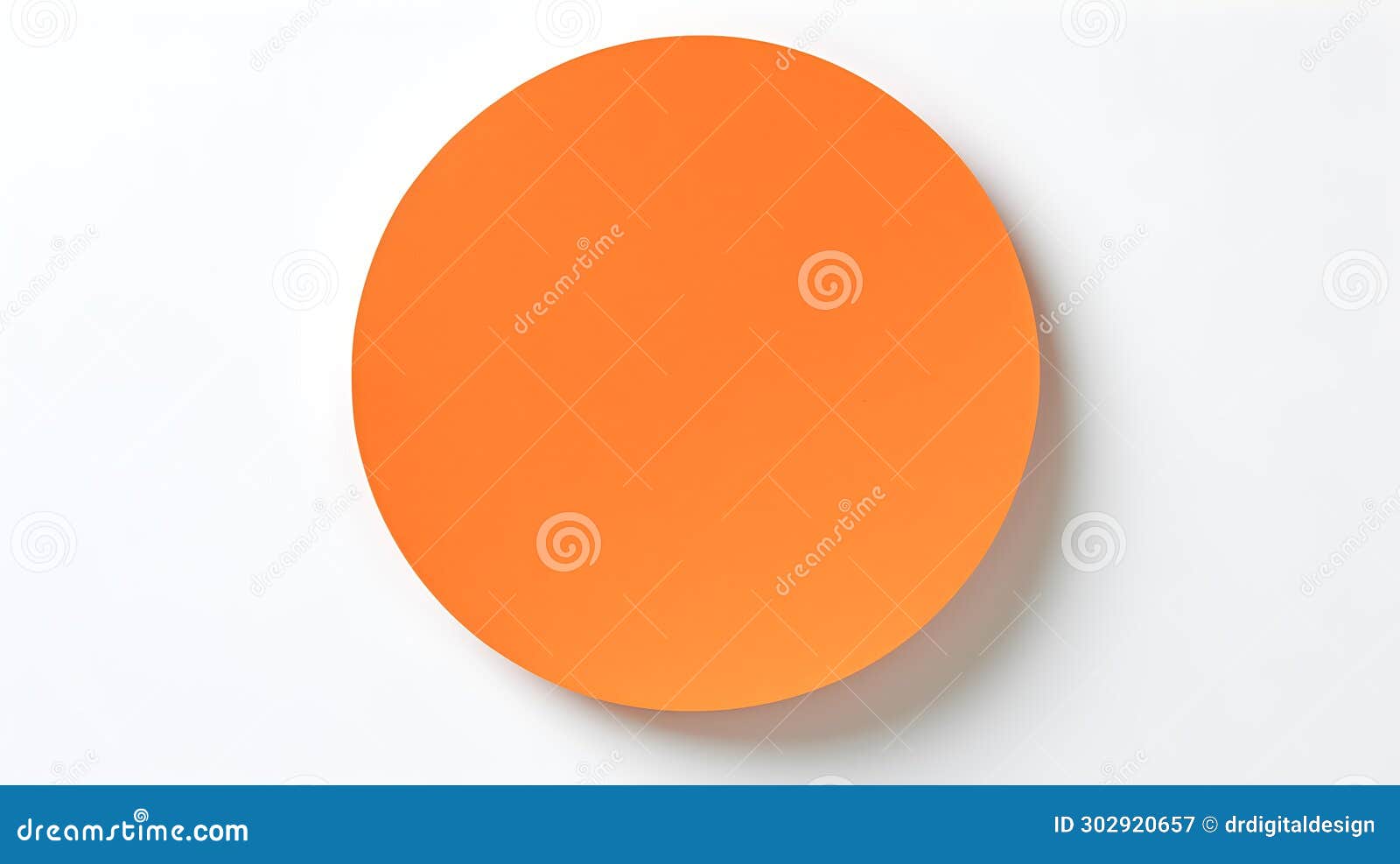 Orange Round Paper Note on a White Background. Brainstorming Template ...