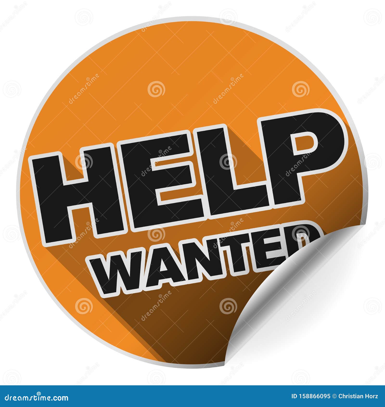 Round Sticker or Badge with Text HELP WANTED Stock Vector ...