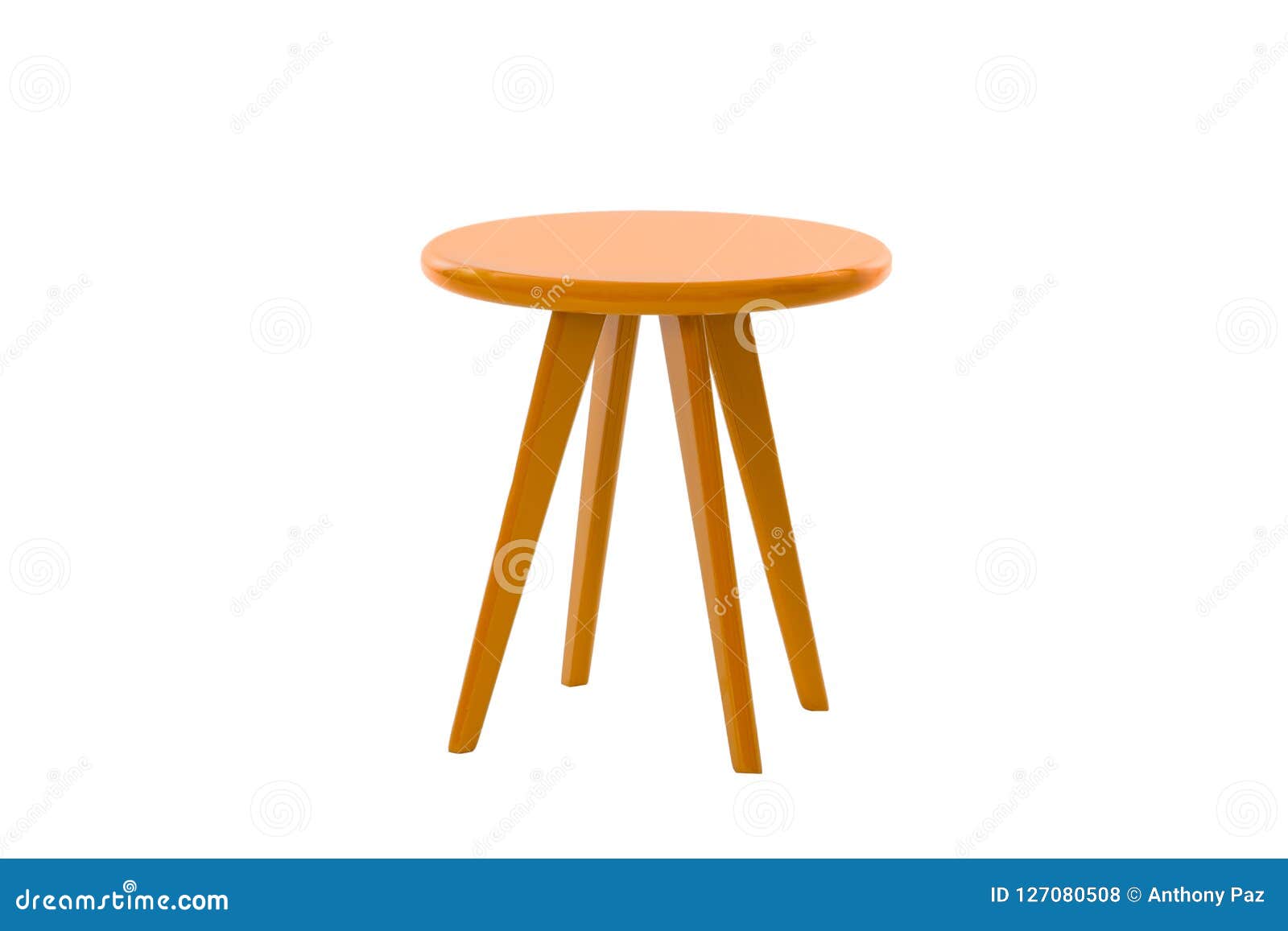 Orange round wood table stock photo. Image of luxury - 127080508