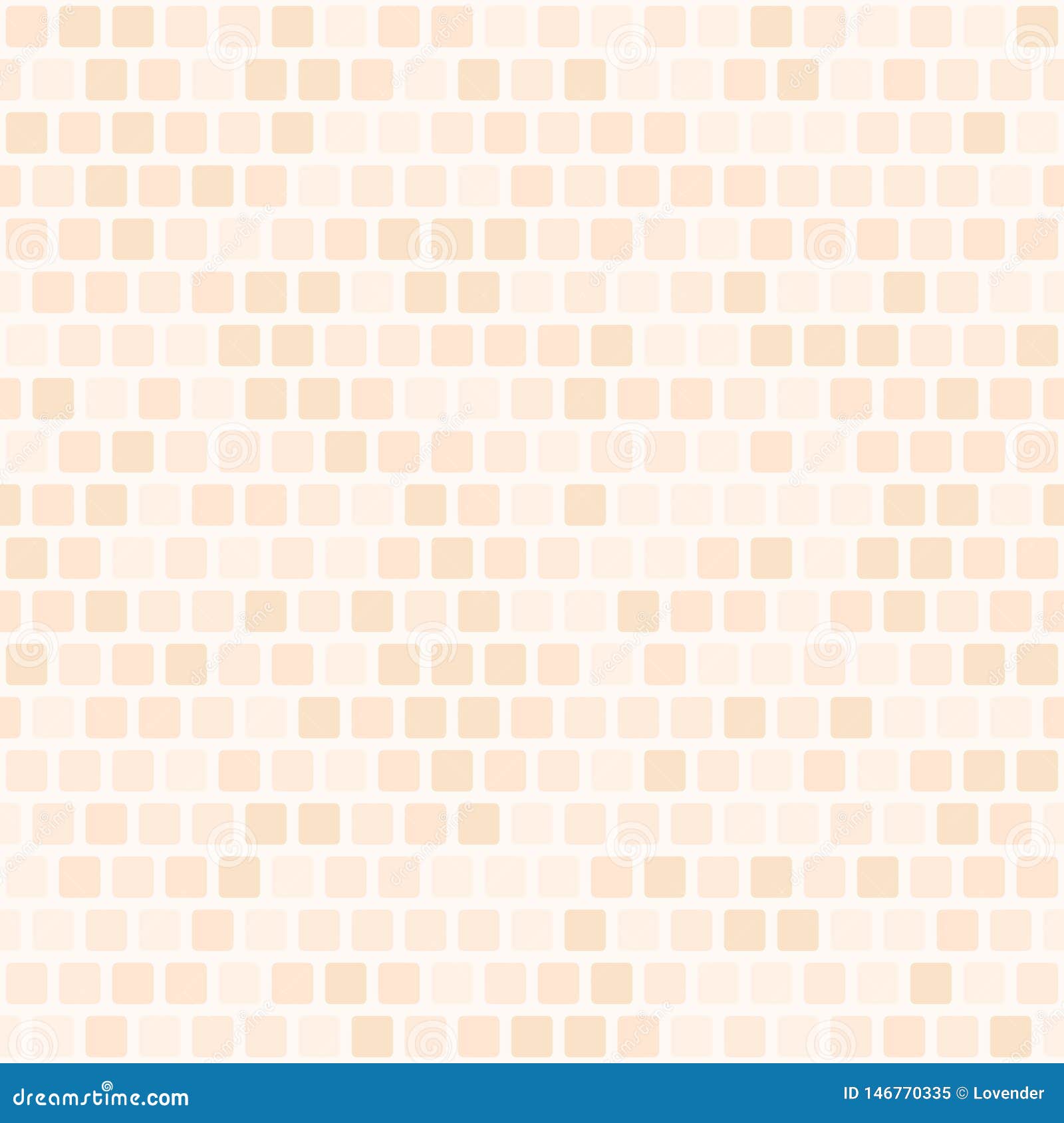 Orange Rounded Square Pattern. Seamless Vector Background Stock Vector ...