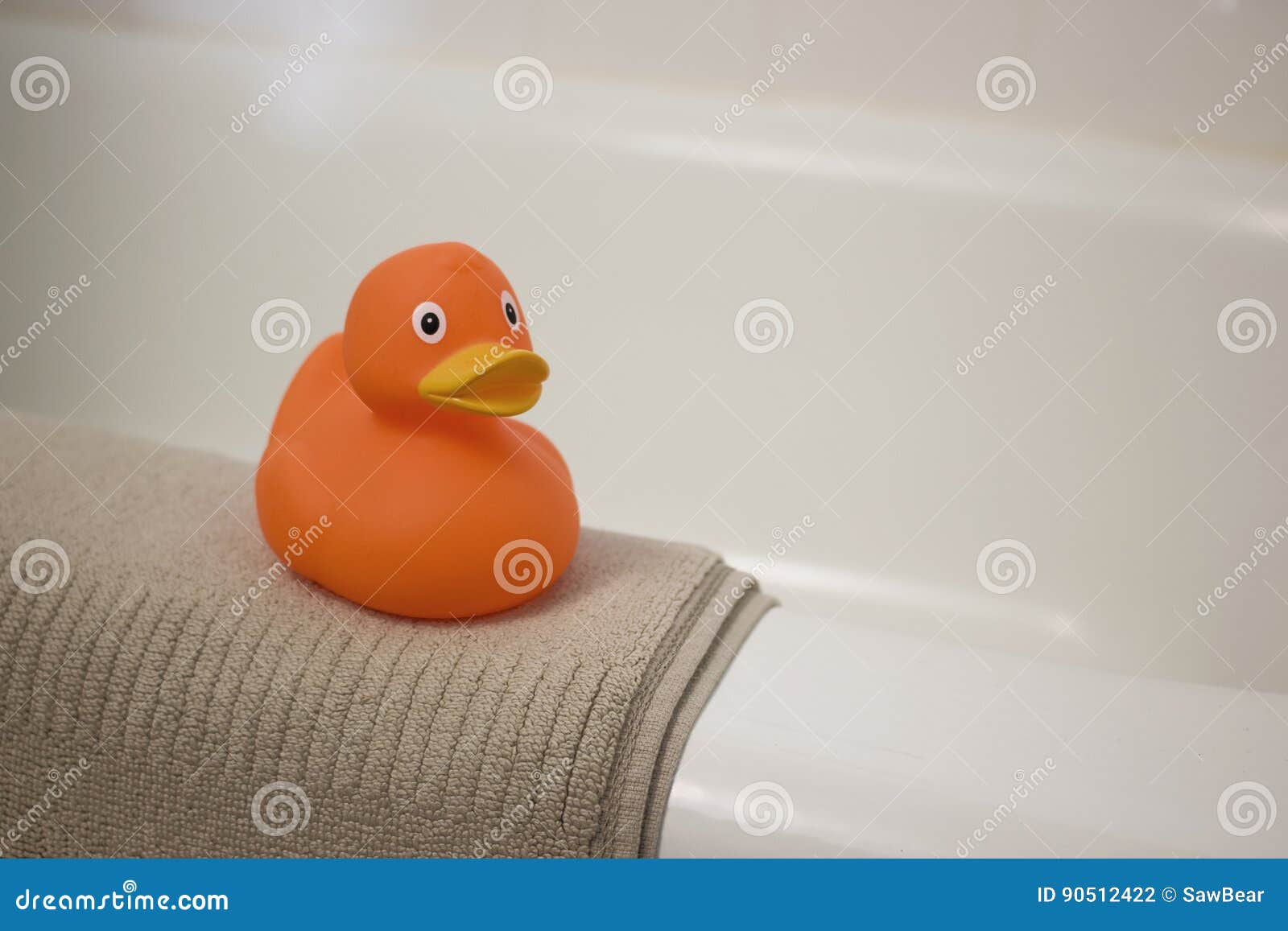 Orange Rubber Ducky stock photo. Image of still, rubber - 90512422