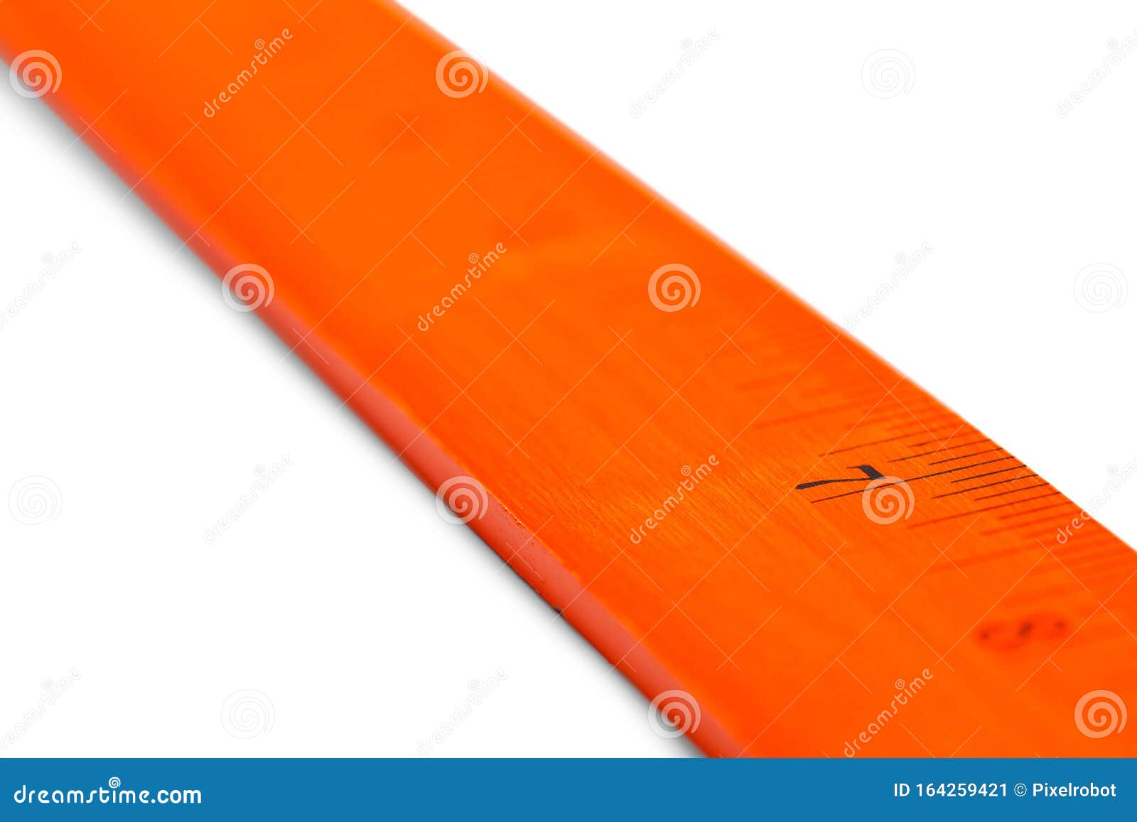 Orange Ruler Close Up stock image. Image of ruler, white - 164259421