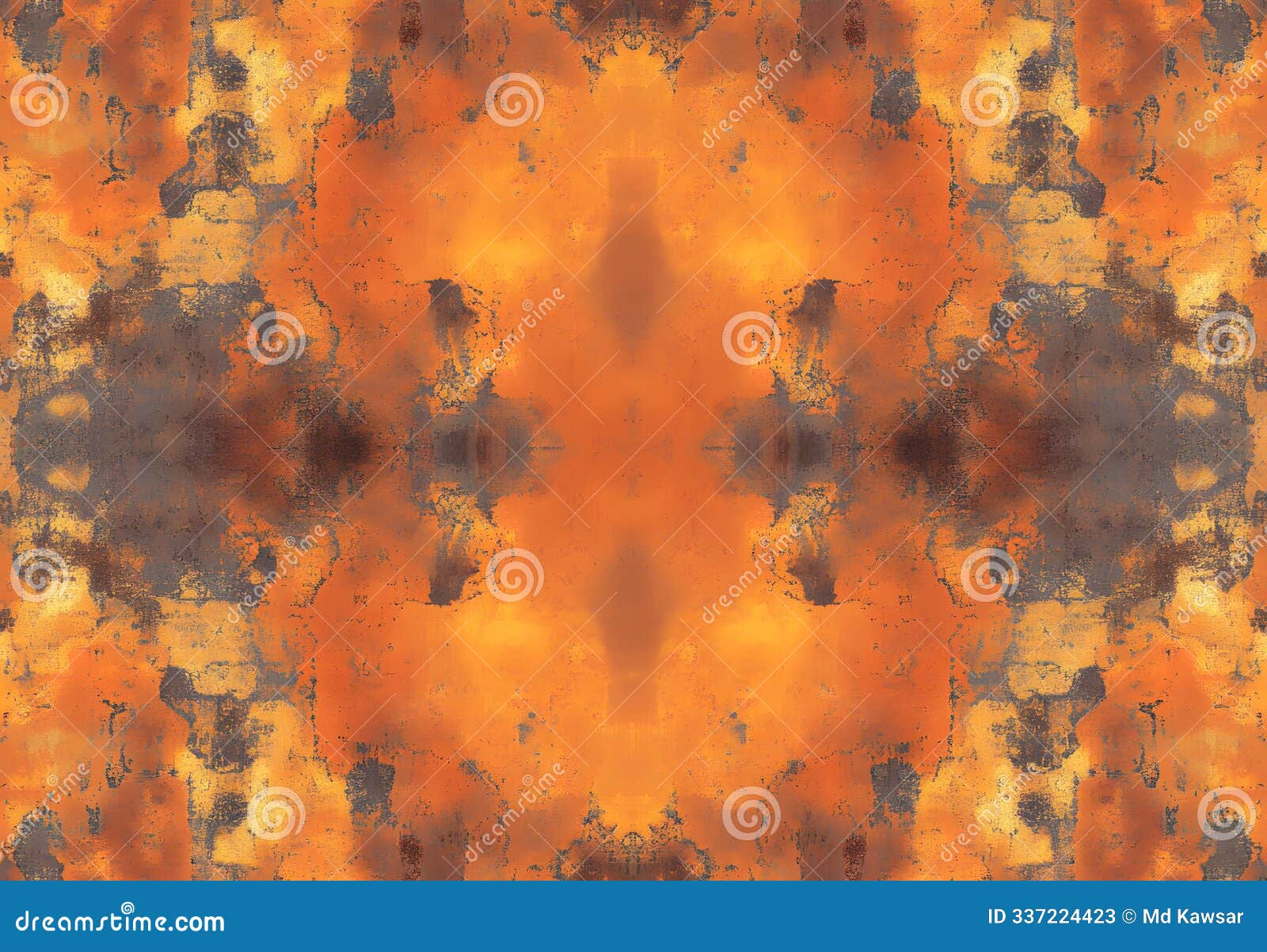 Orange Rust Texture Background - Bekhane Style Stock Illustration ...