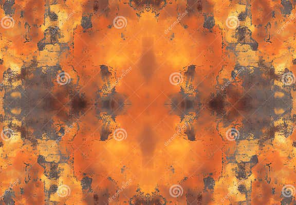 Orange Rust Texture Background - Bekhane Style Stock Illustration ...