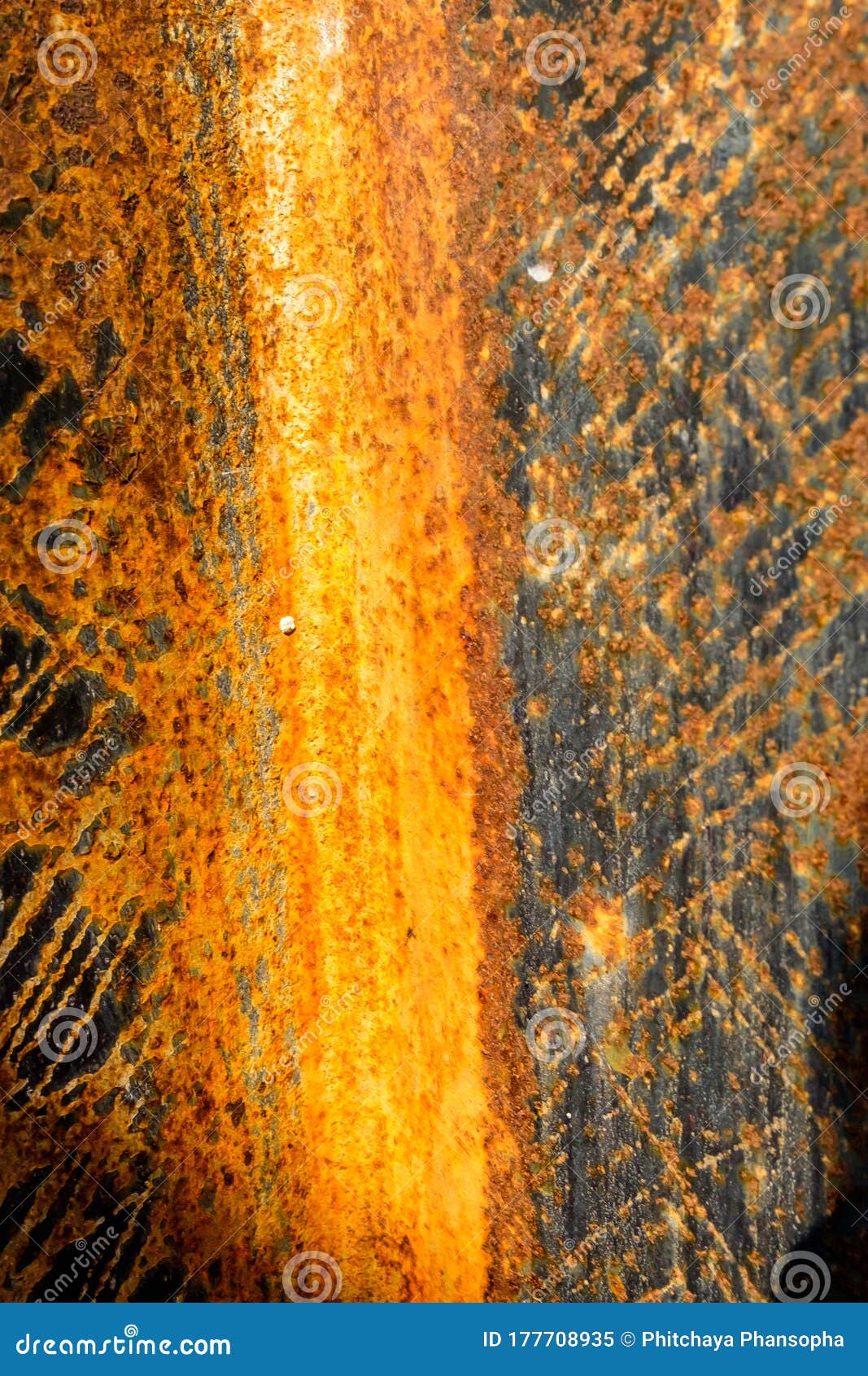 An Orange Rusty Metal Texture Stock Image - Image of damaged, grungy ...