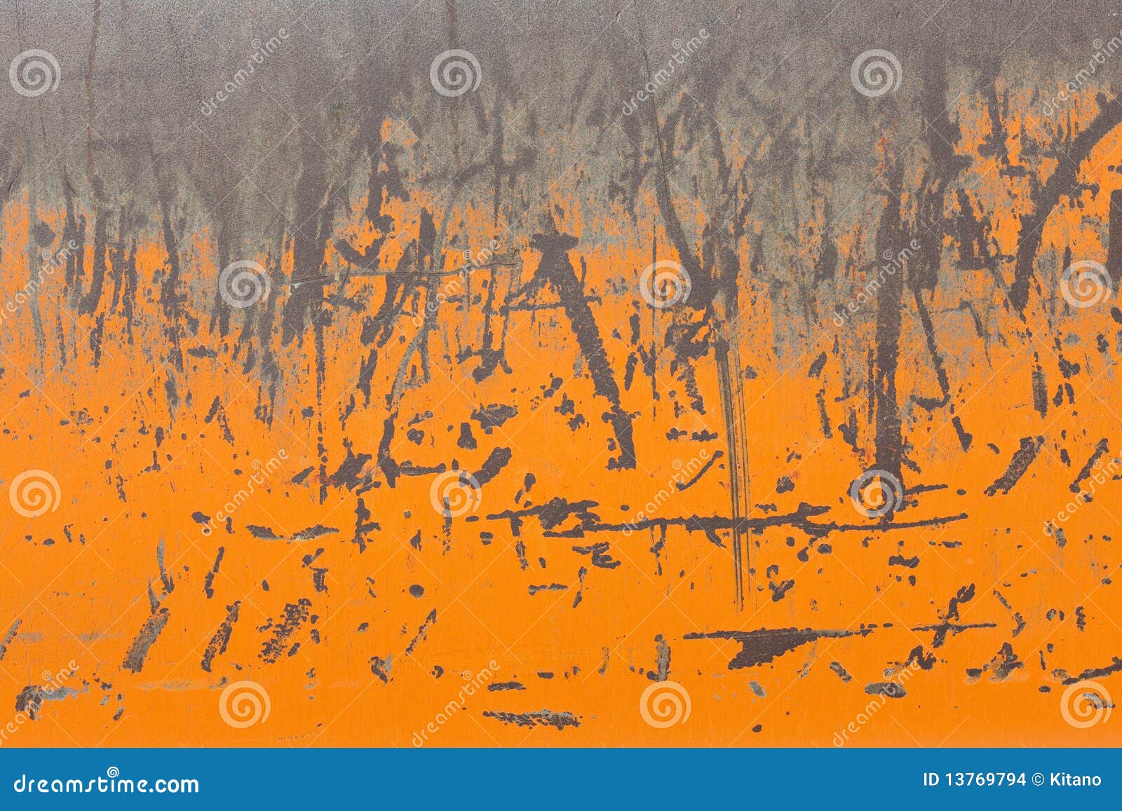 Orange Rusty Metallic Surface Stock Illustration - Illustration of ...