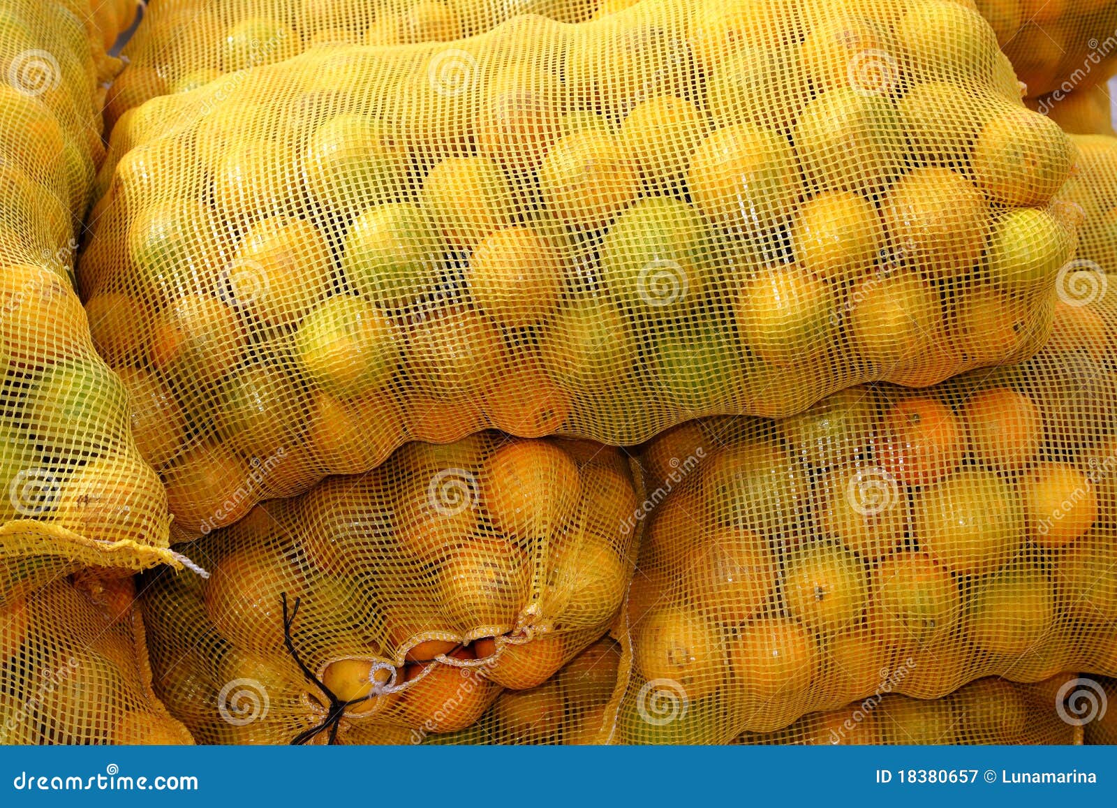 Orange Sack Citrus Stacked Fruits Stock Image - Image of pile, healthy ...