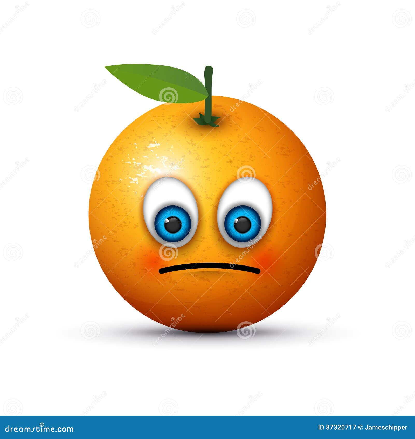 Orange sad emoji stock vector. Illustration of symbol - 87320717