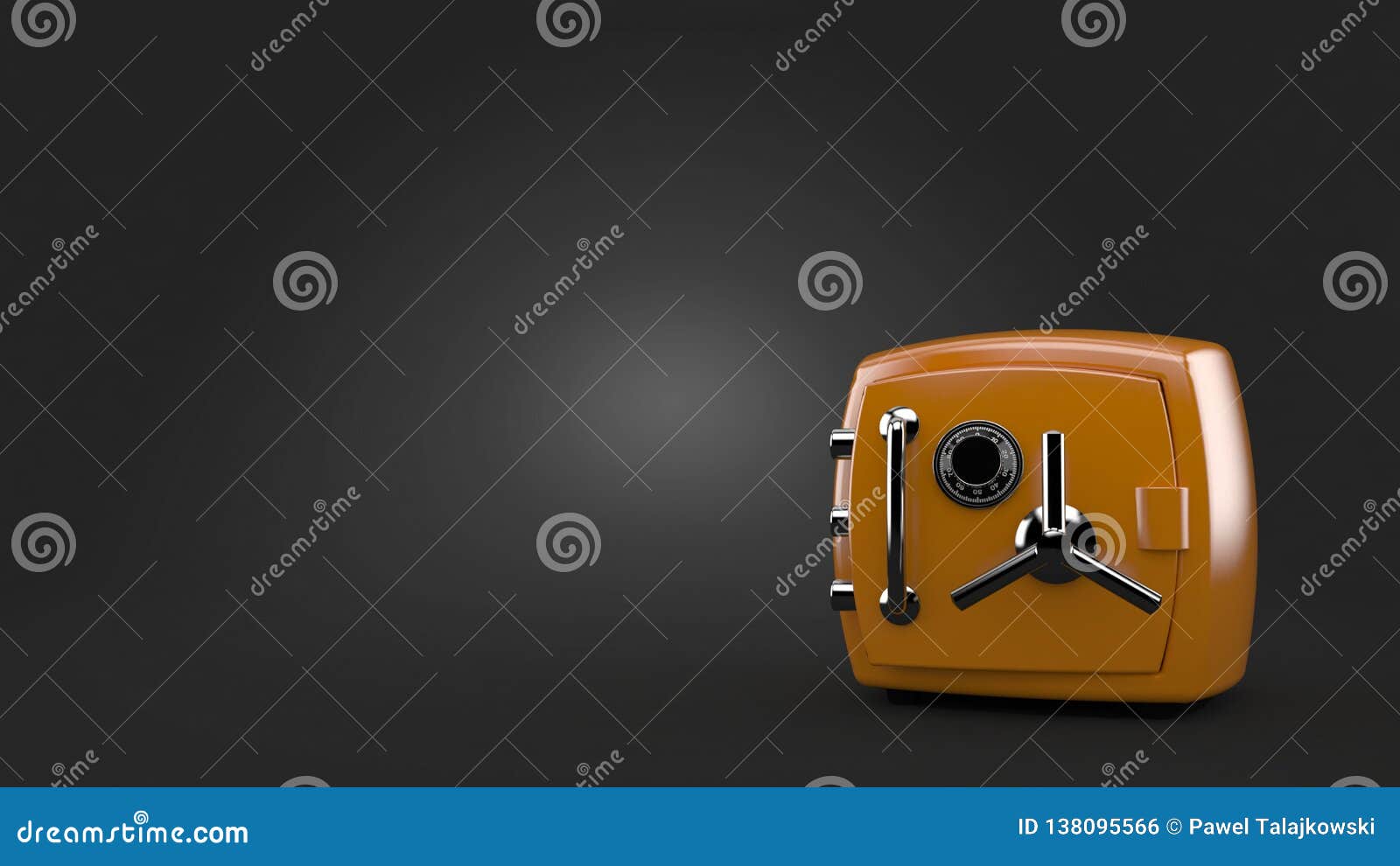 Orange Safe on Gray Background Stock Illustration - Illustration of ...