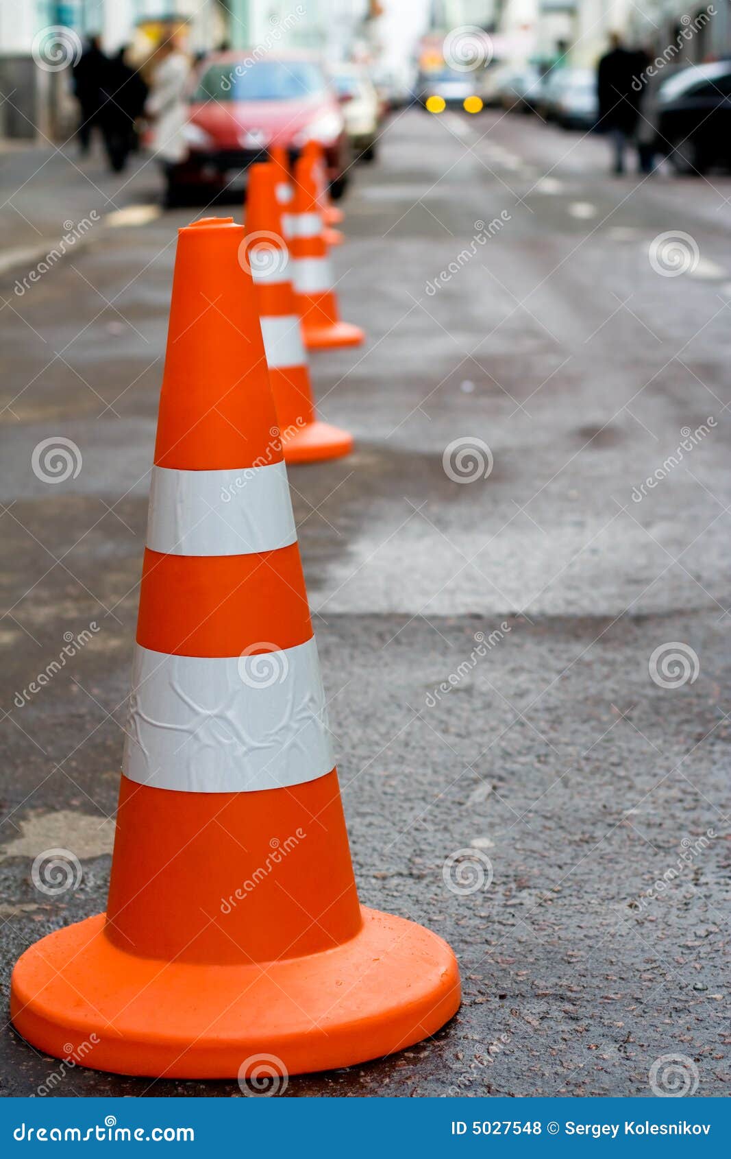 Orange Safety Pylon On Stairs Royalty-Free Stock Image | CartoonDealer ...