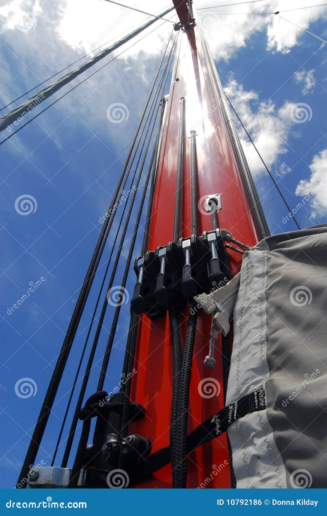 Orange sailboat mast stock photo. Image of nature, sail - 10792186