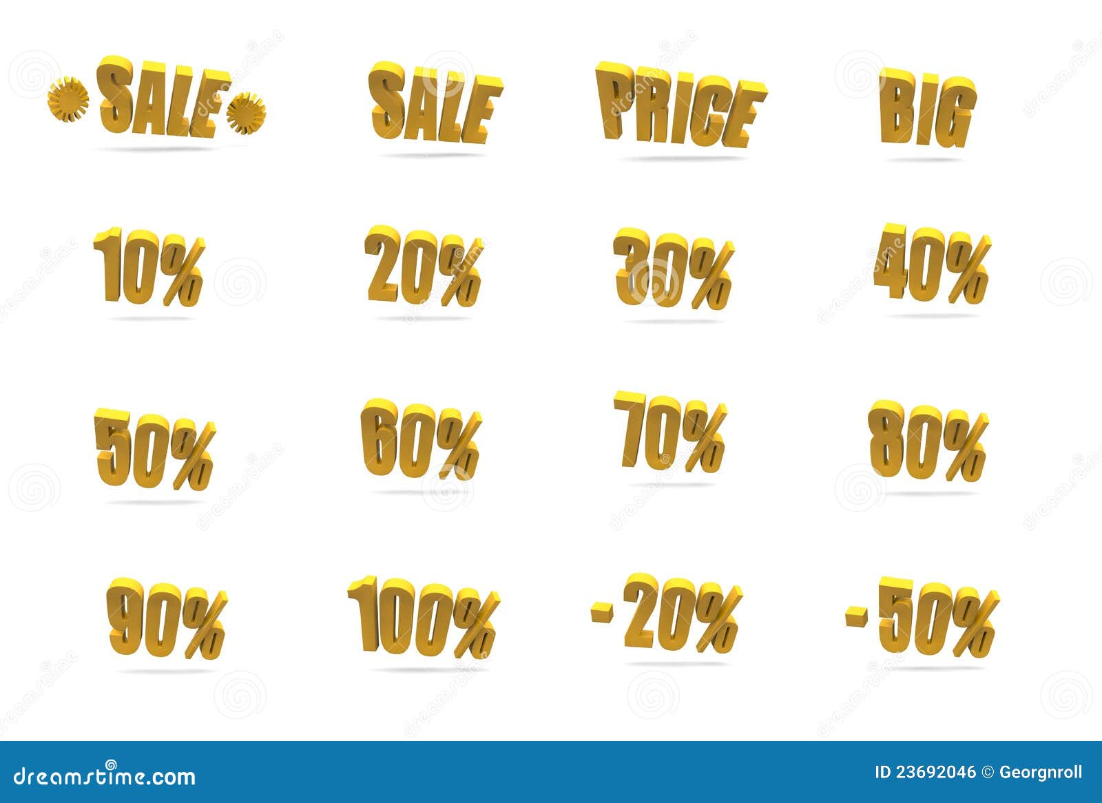 Orange Sale and Discount Symbols Stock Illustration - Illustration of ...