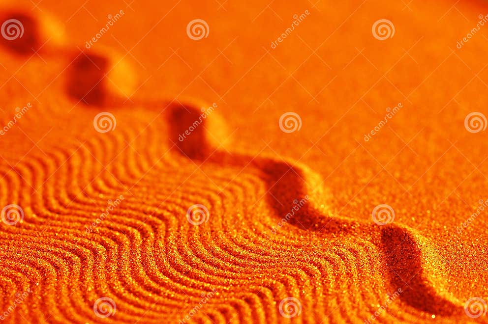Orange sand waves stock image. Image of color, detailed - 5595383