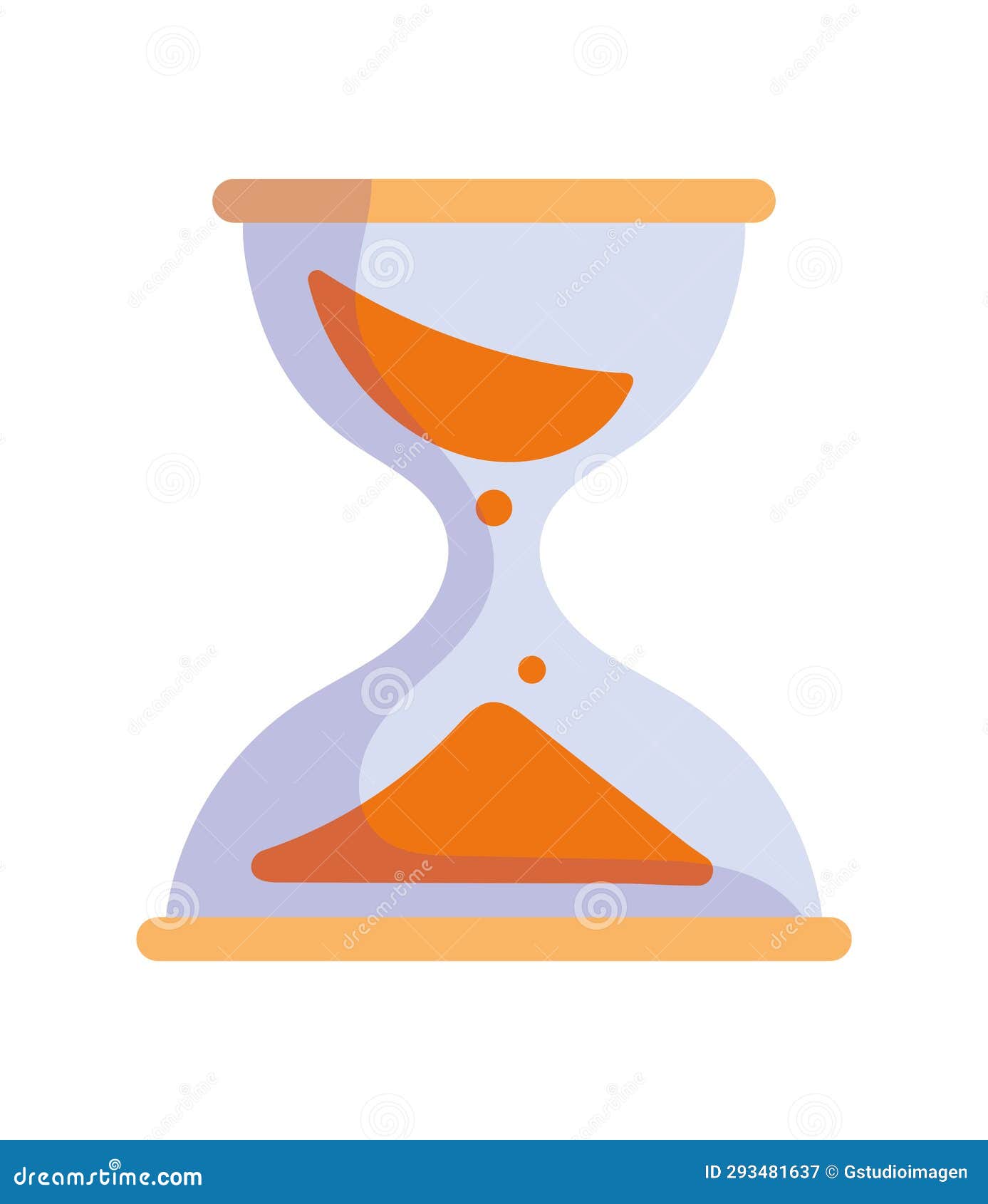 Orange sandglass design stock vector. Illustration of sandglass - 293481637