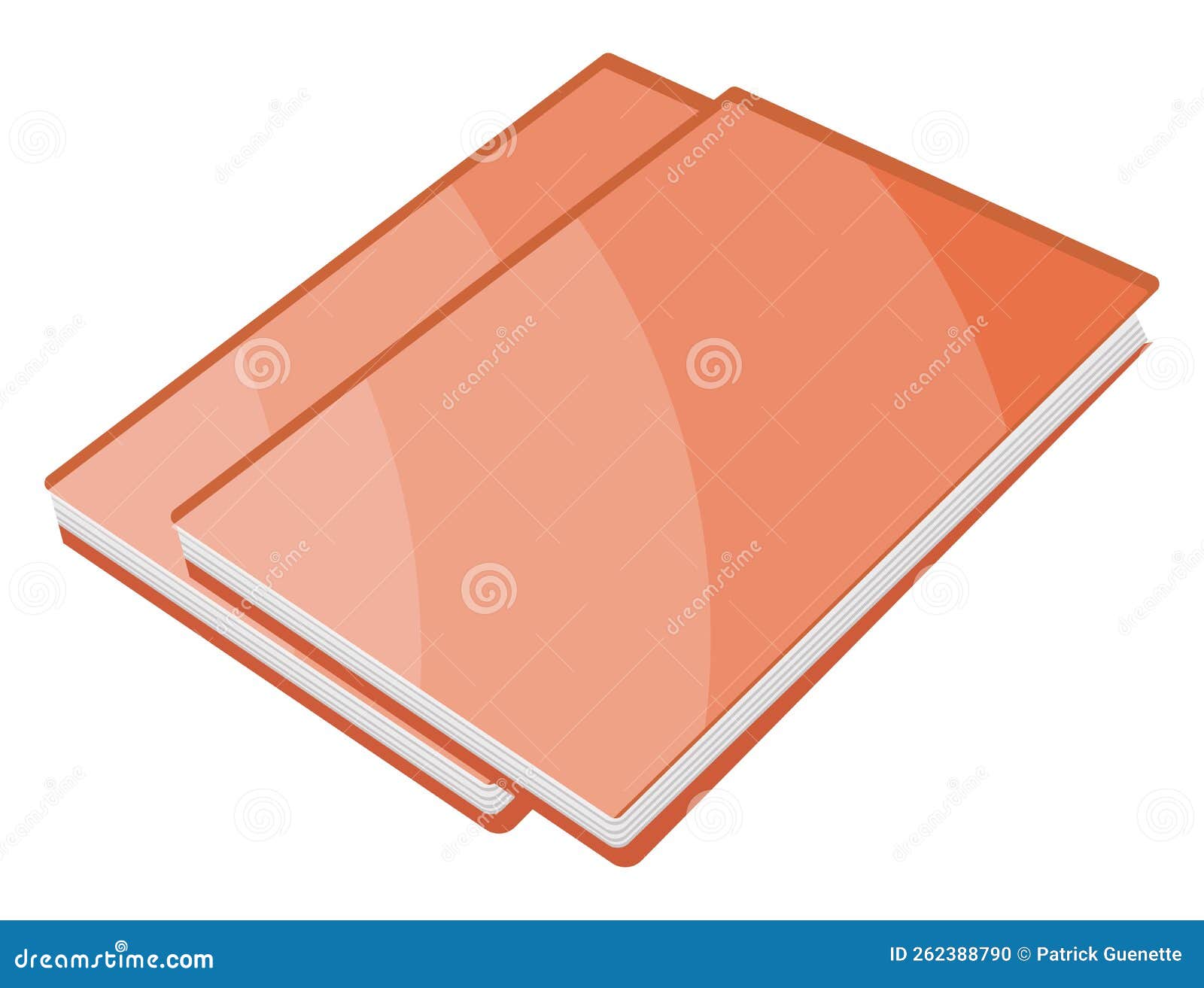Orange School Notebooks, Icon Stock Vector - Illustration of cover ...