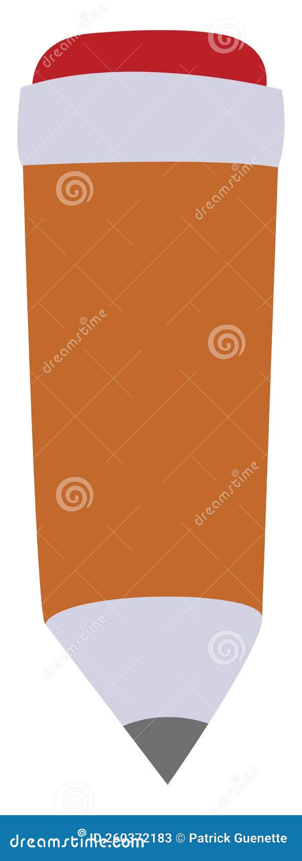 Orange school pencil, icon stock vector. Illustration of worksheet ...