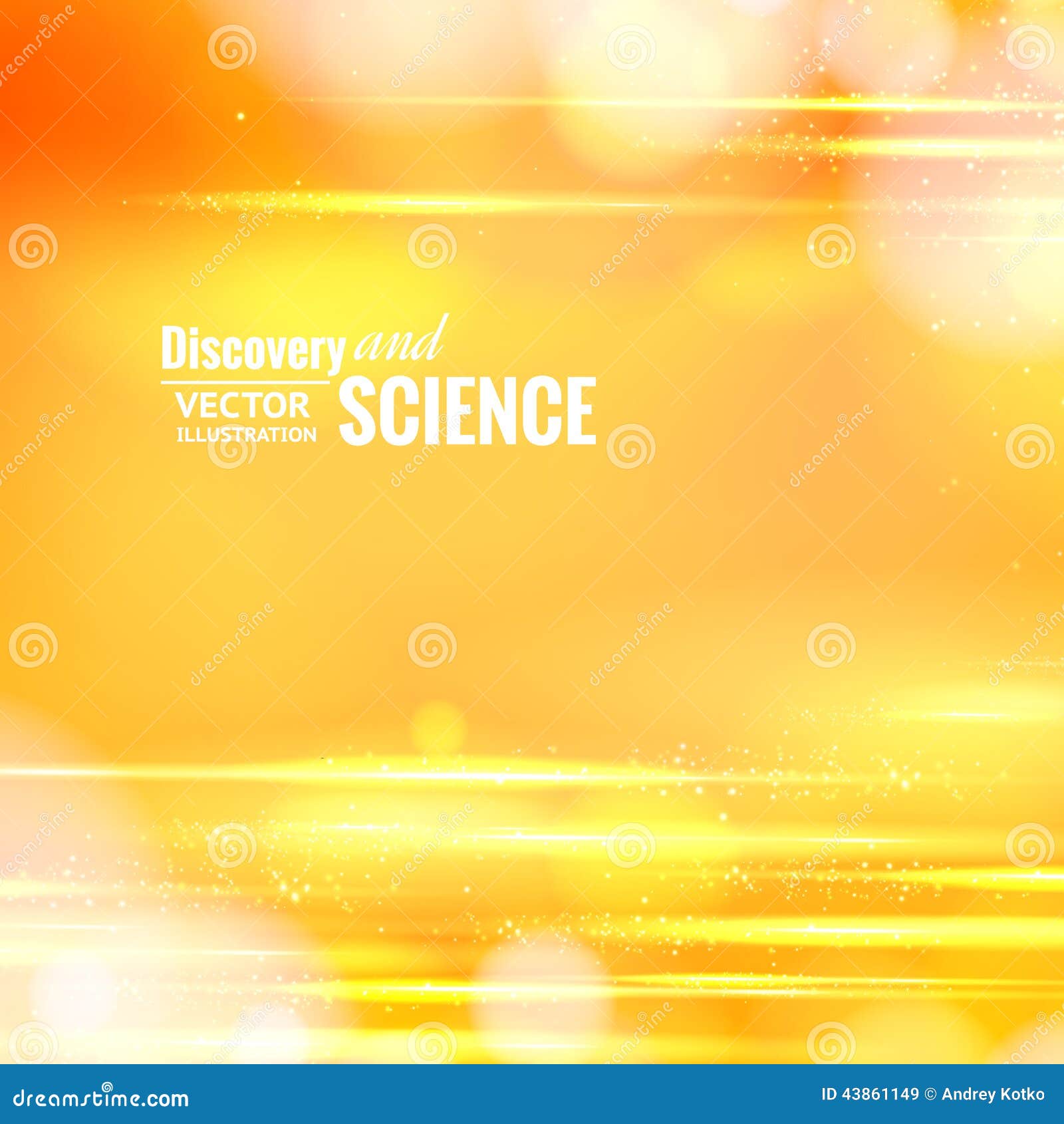 Orange science background. stock vector. Illustration of concept - 43861149