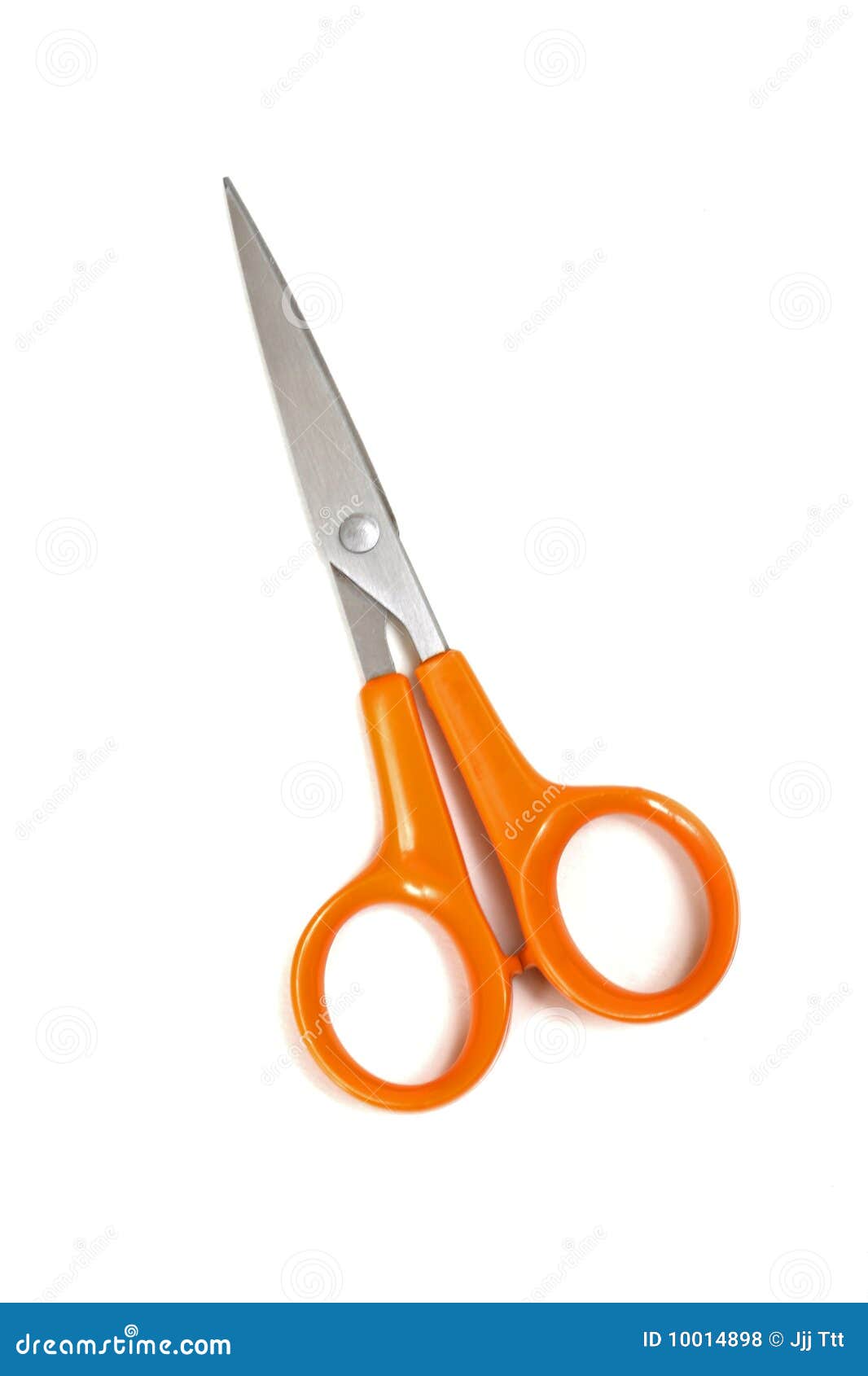 Orange scissor isolated stock photo. Image of isolated - 10014898