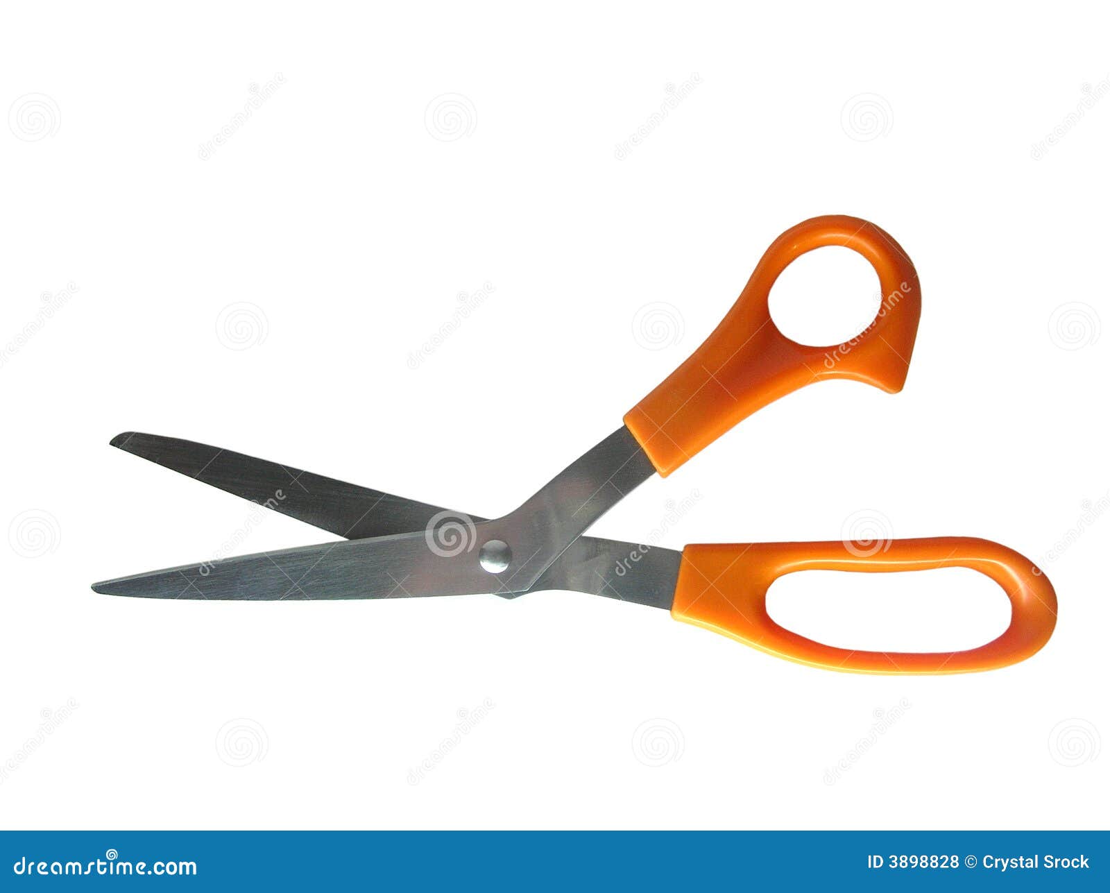 Orange Scissors stock photo. Image of white, blade, office - 3898828