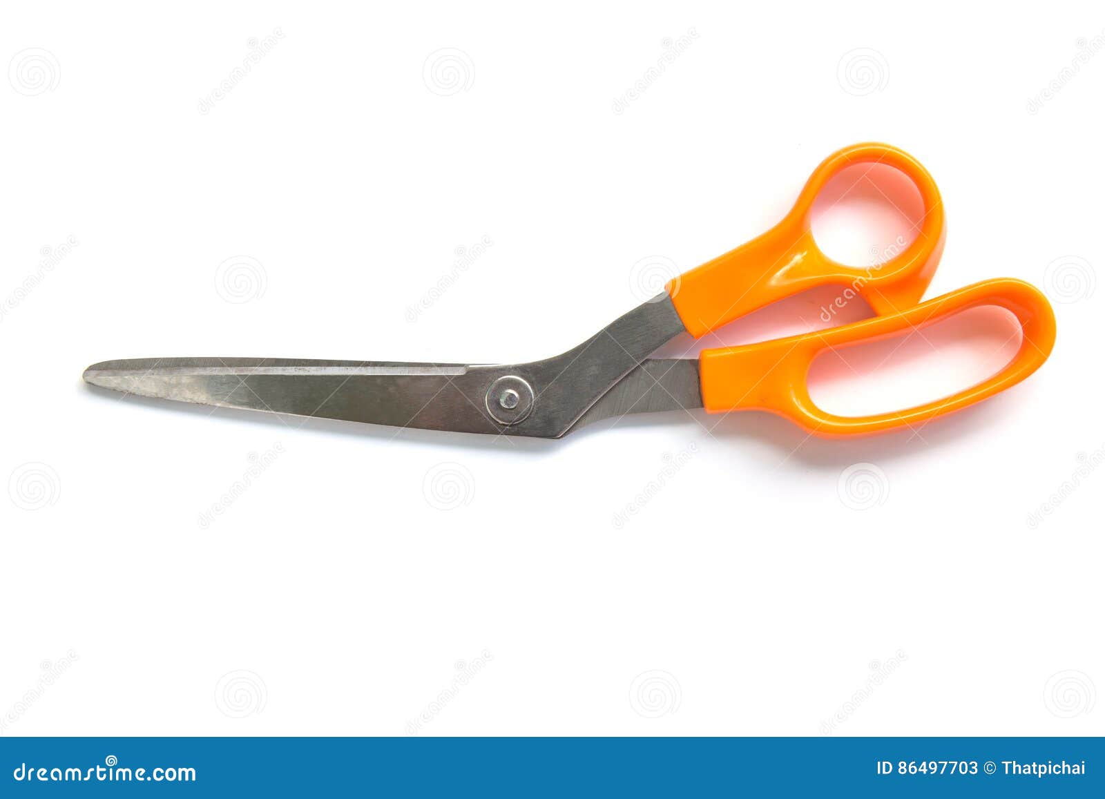 Orange Scissors Isolated on a White Background Stock Image - Image of ...