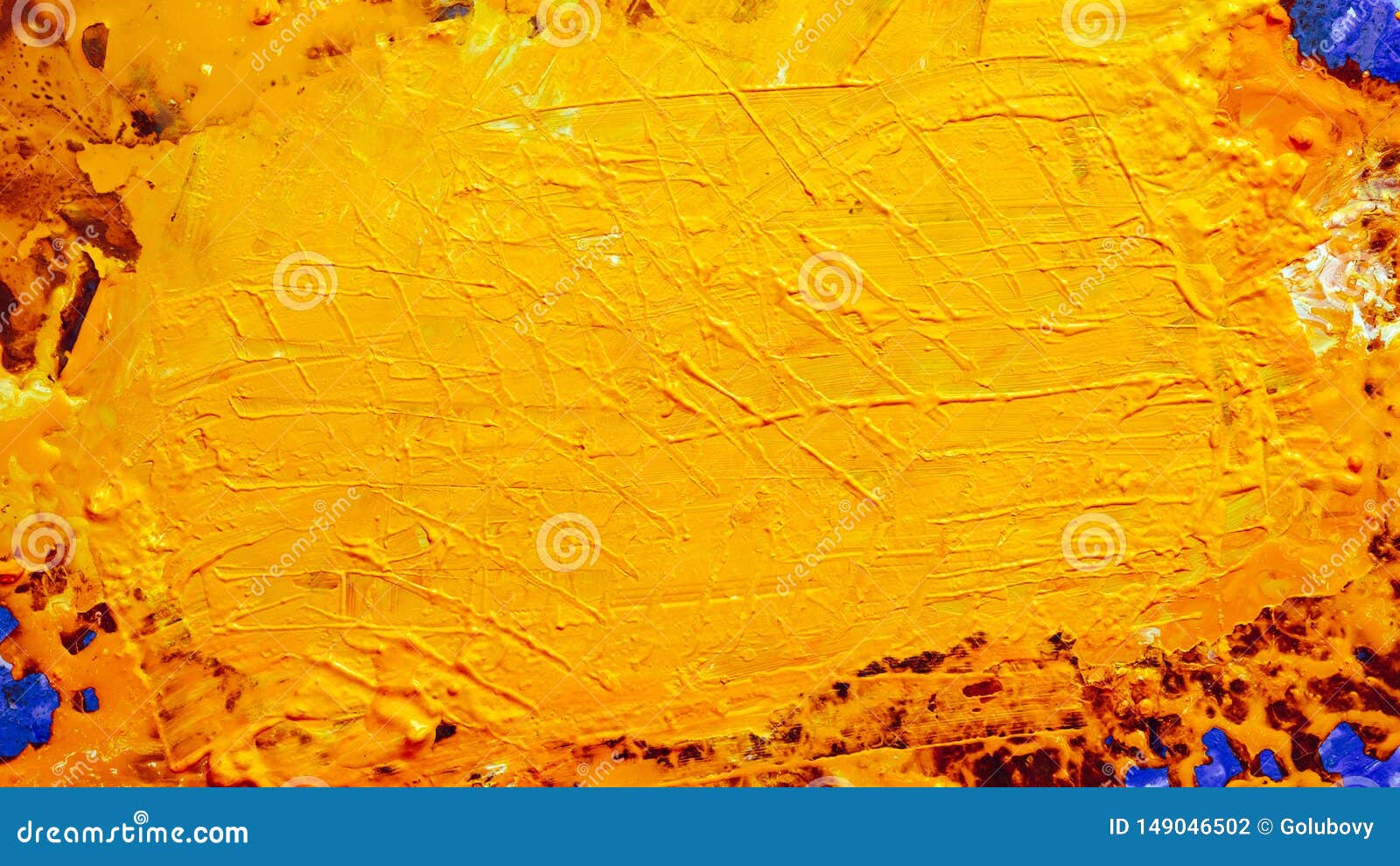 Orange Scratched Painting Abstract Background Stock Illustration ...