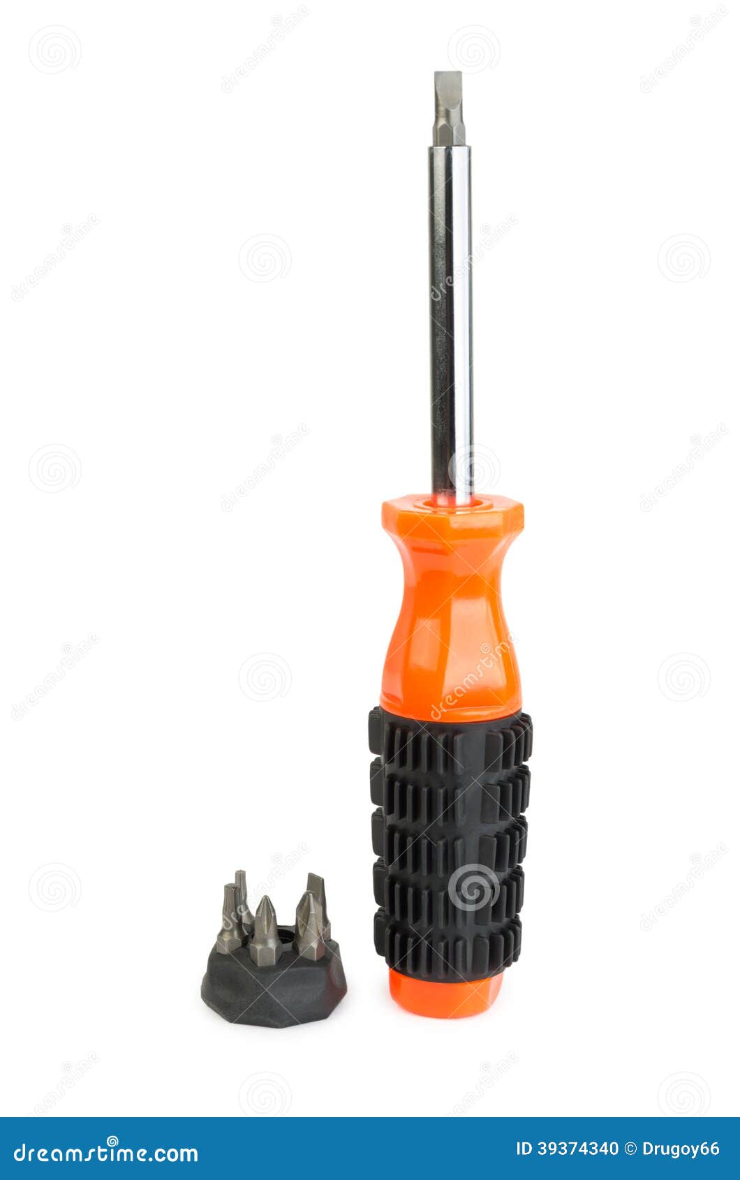 Orange screwdriver stock photo. Image of plastic, tool - 39374340